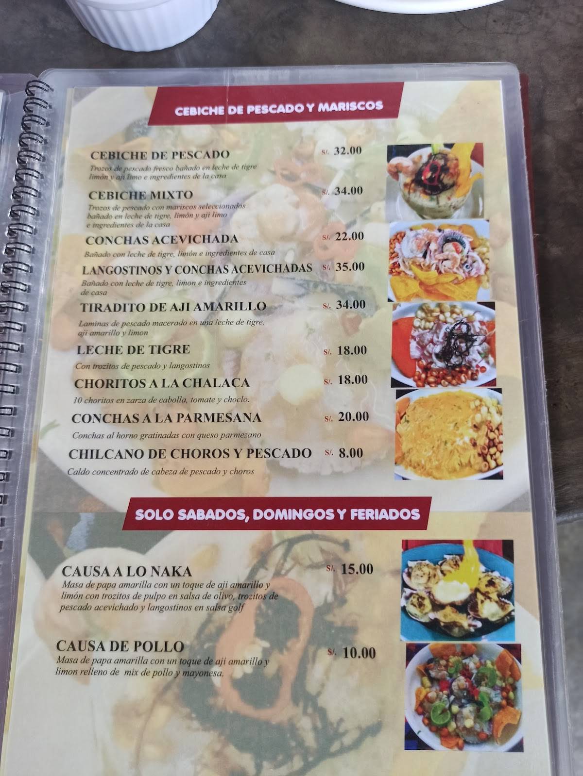 Carta del restaurante Nakamura Foods, La Perla, Jr. Camaná 241