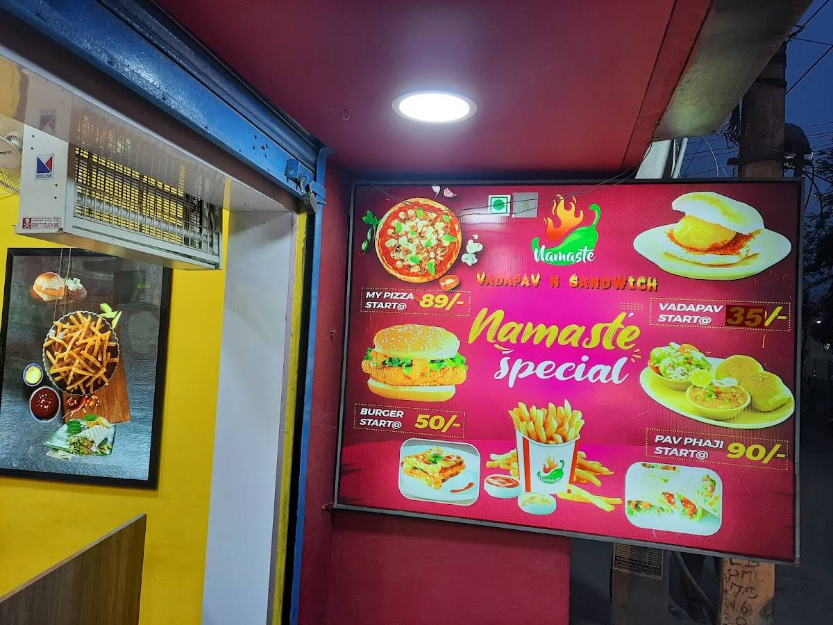 Menu at Namaste Vadapav N Sandwich, Chennai