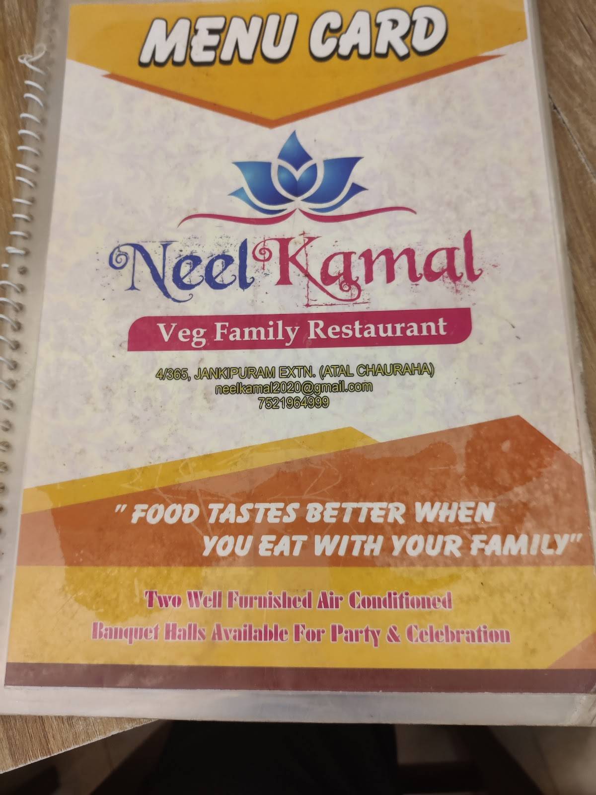 Menu at Neel Kamal Veg Family Restaurant, Lucknow