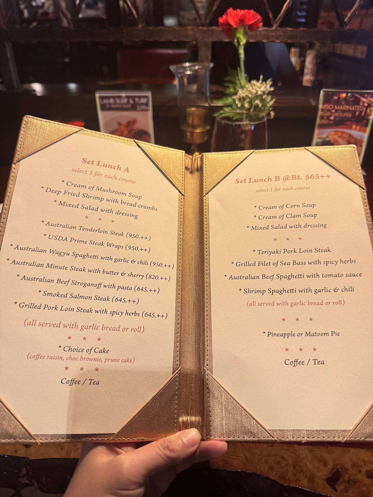 Menu at Neil's Tavern Steak & Seafood restaurant, Bangkok, 58 Ruam Rudi ...