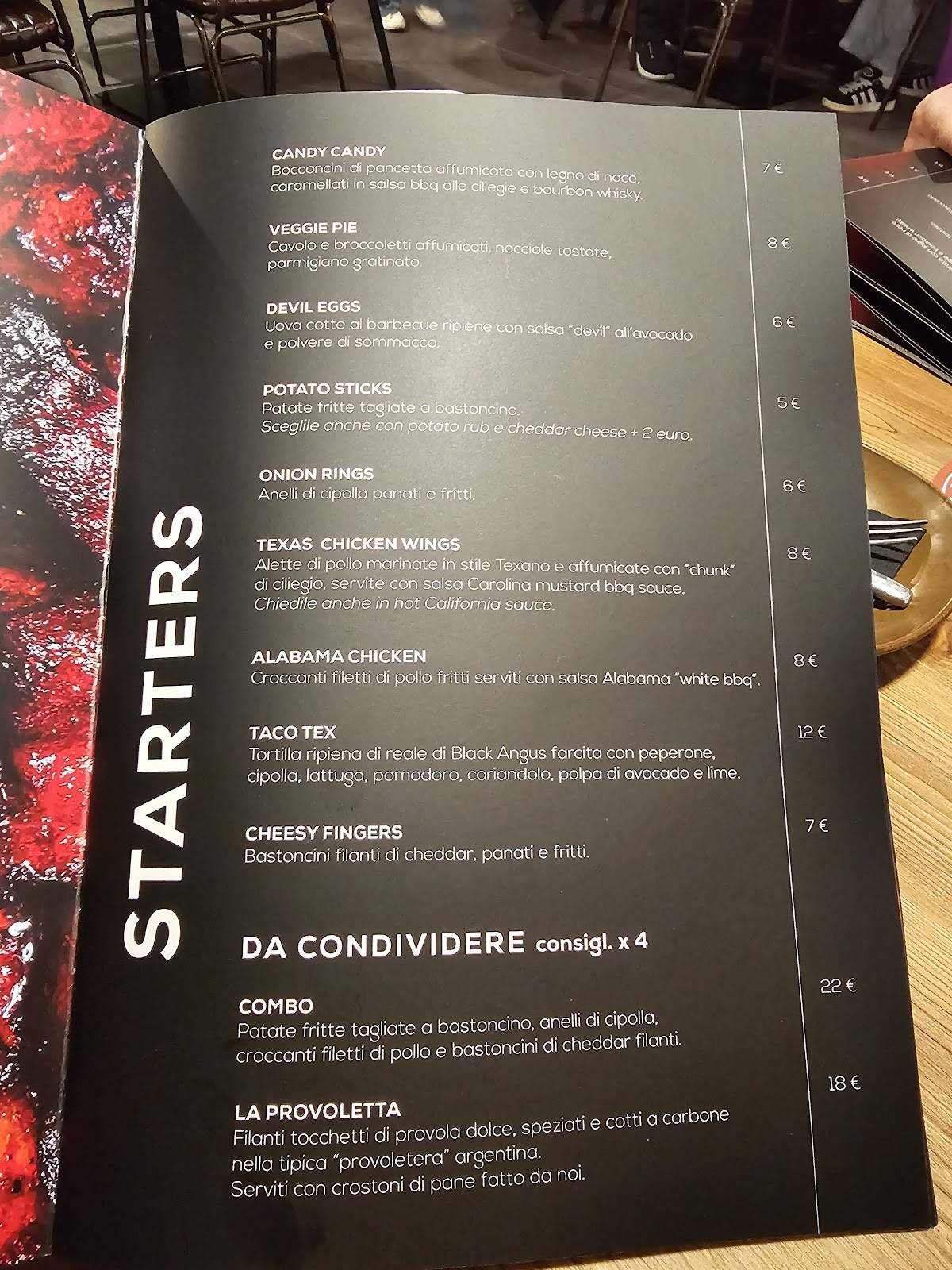 Carta del restaurante Nero Grill, Aci Bonaccorsi