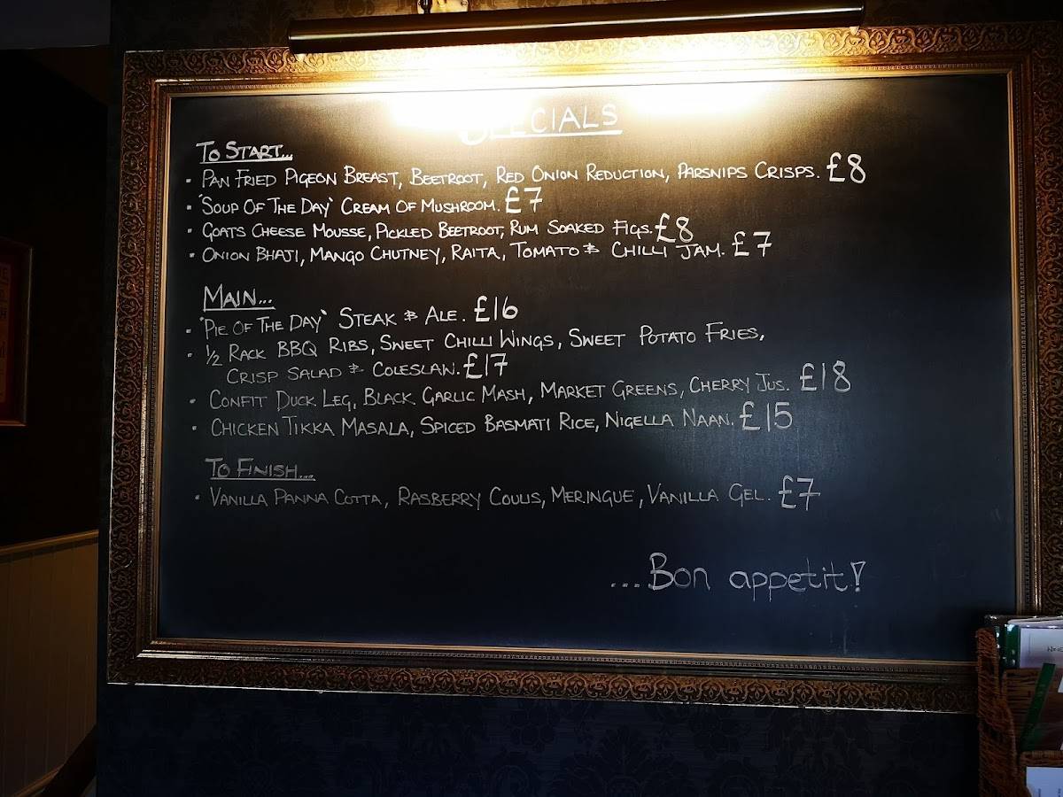 Menu at Nevill Arms Inn - Restaurant & Accommodation, Medbourne