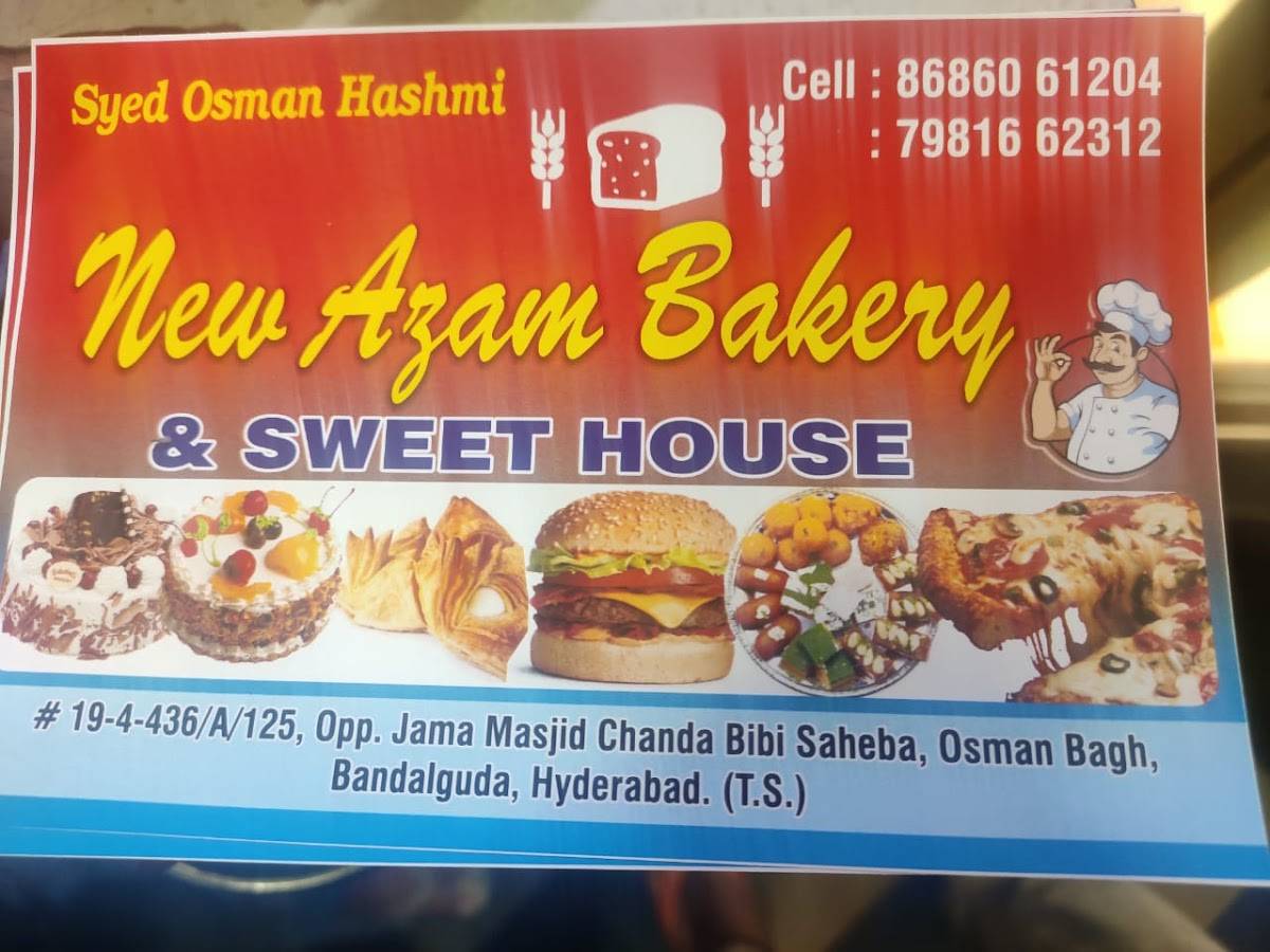 Menu at New Azam Bakery, Hyderabad