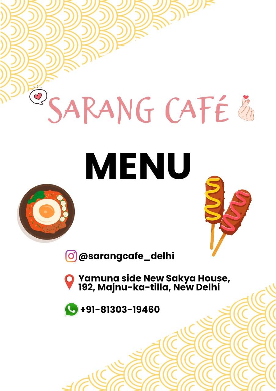 Menu at Sarang Cafe - Made With Love, New Delhi
