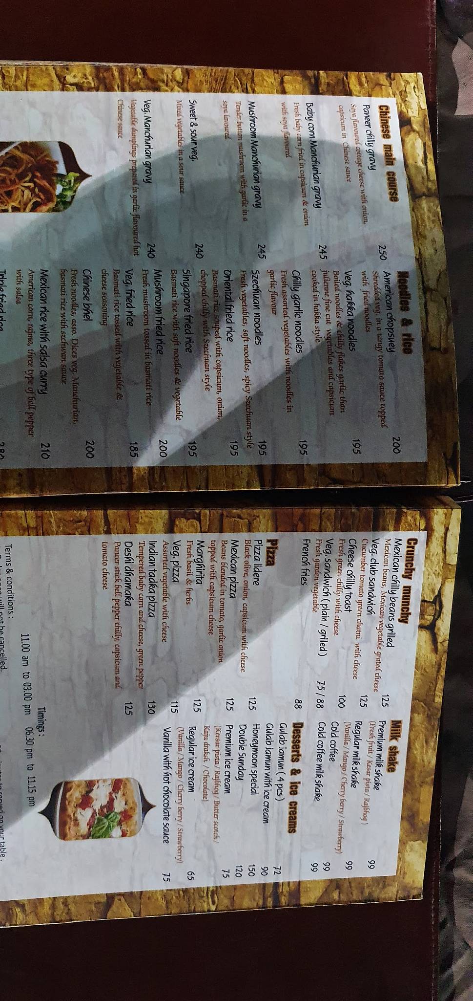 Menu at New Sanjha Chula Garden Restaurant, Ahmedabad