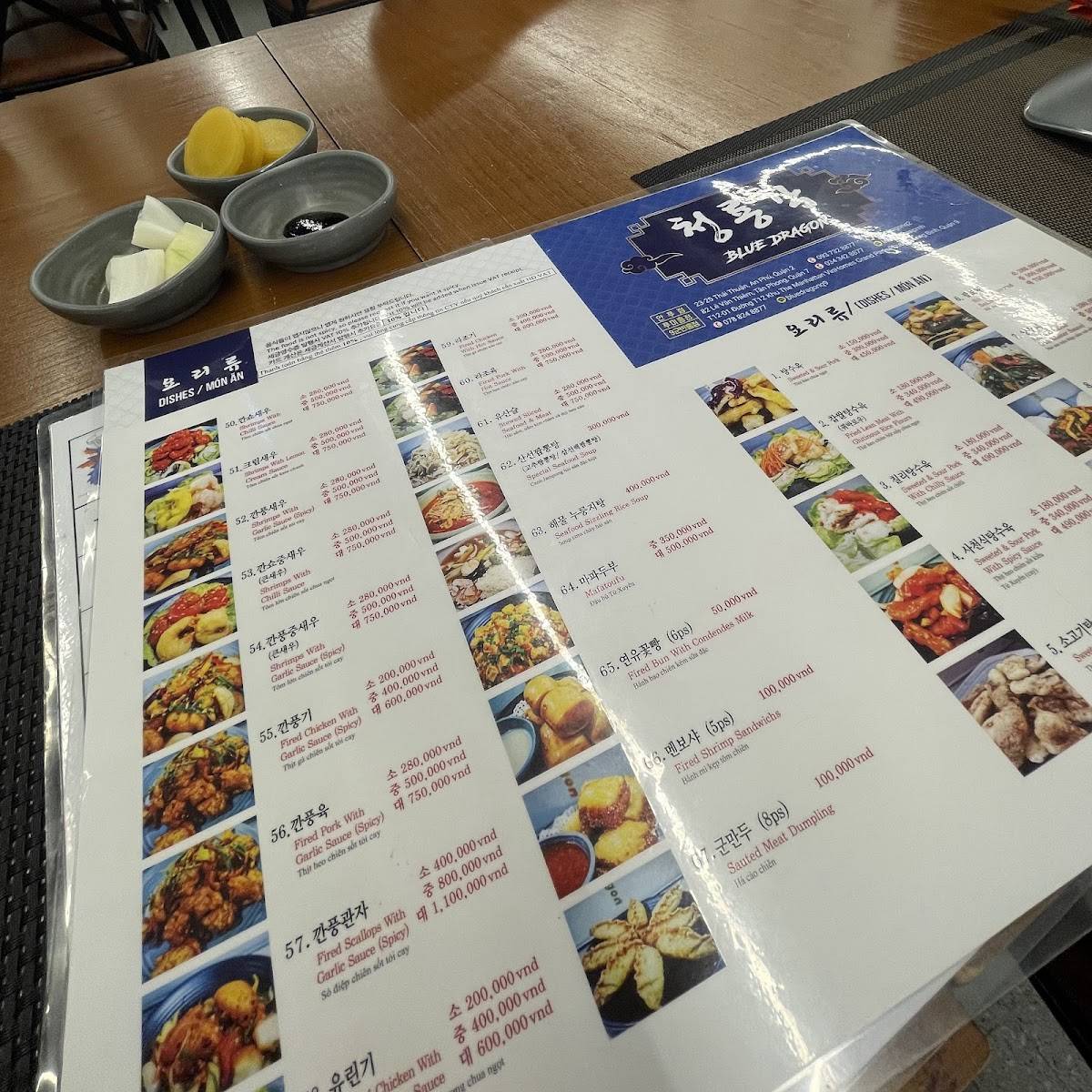 Menu at Nhà hàng BLUE DRAGON restaurant, Ho Chi Minh City