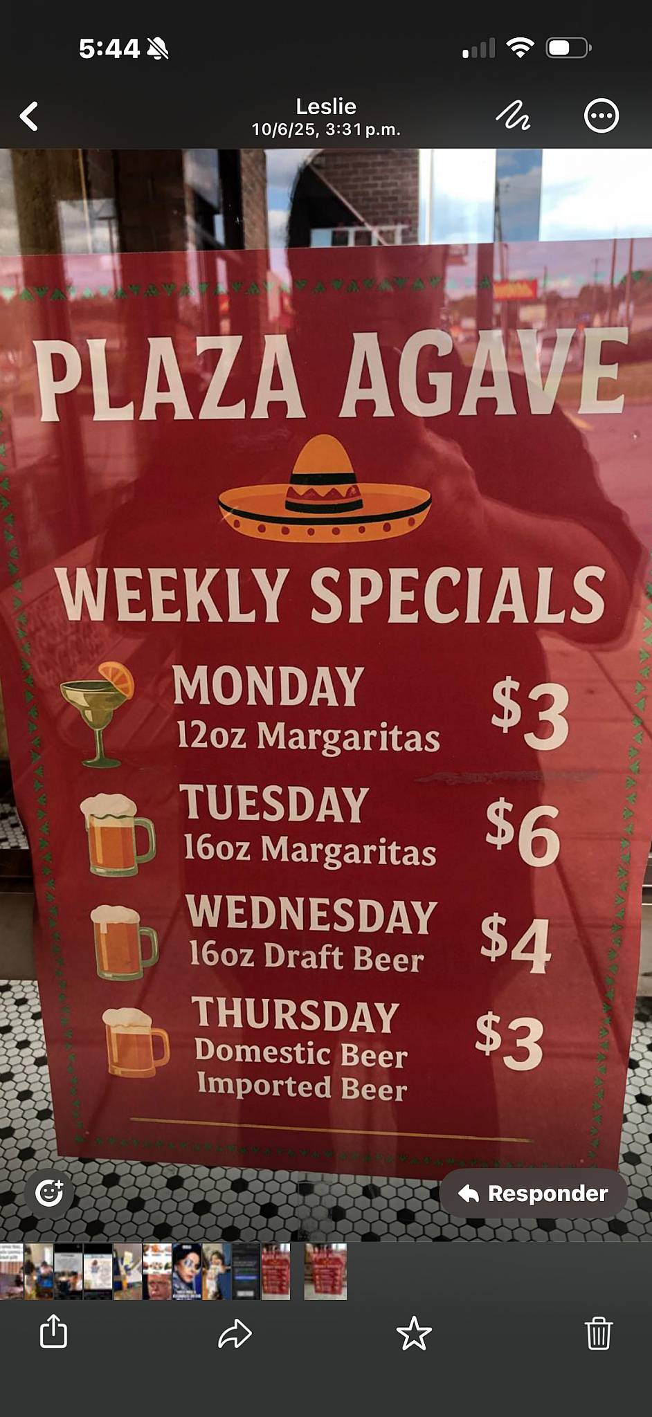 Menu at Plaza Agave restaurant, Niles, Youngstown Warren Rd