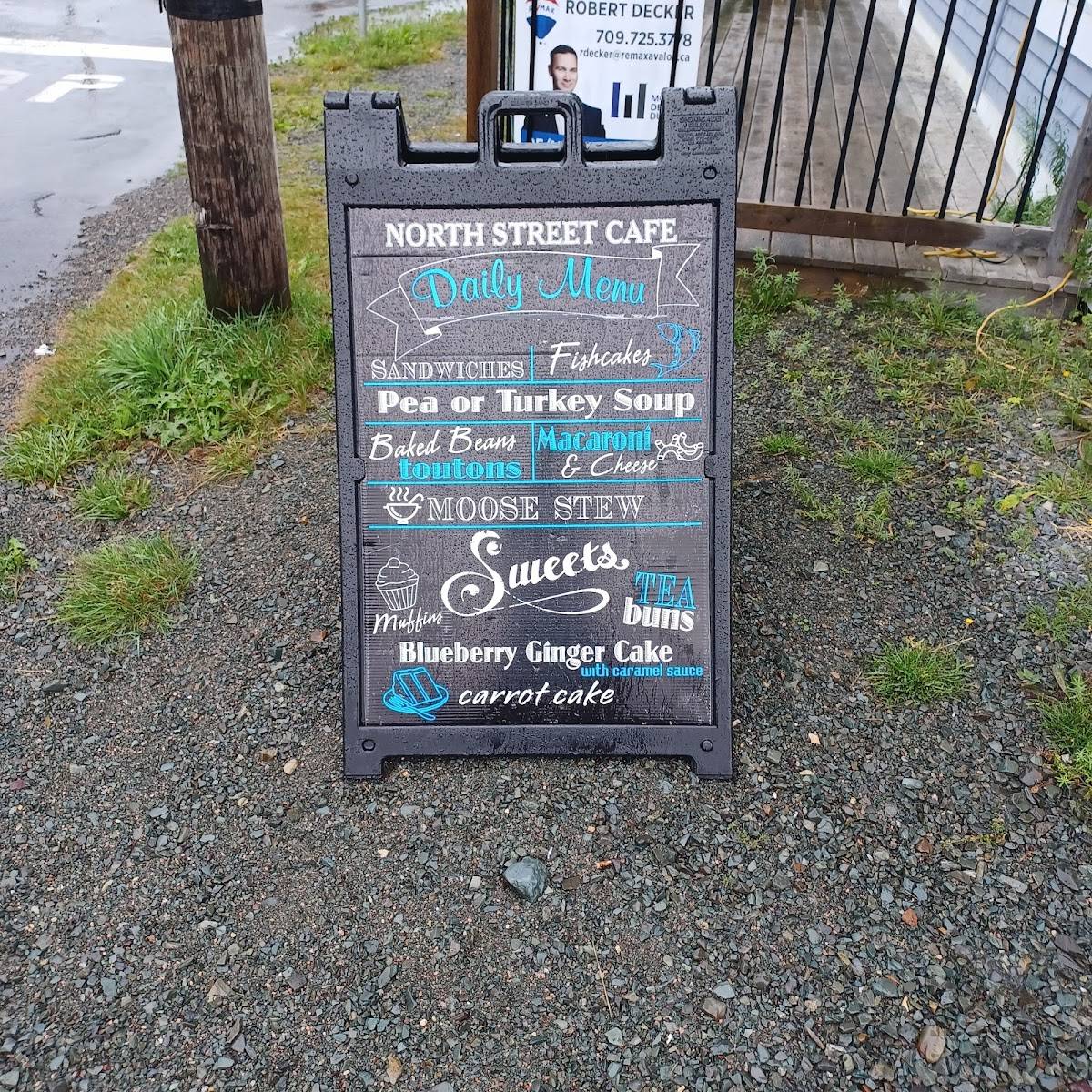 Menu at North Street Cafe, Brigus, North St