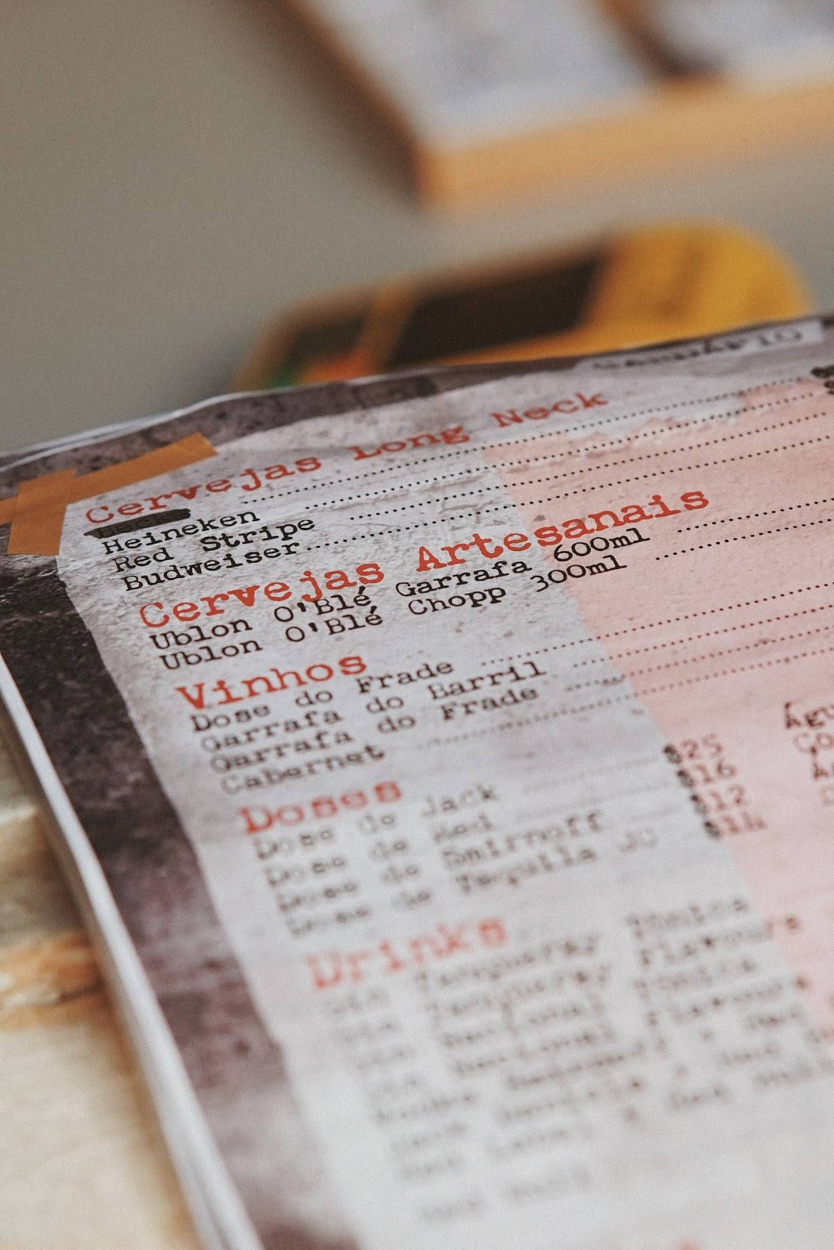 Menu em O Beco USA pub & Bar, Santo André