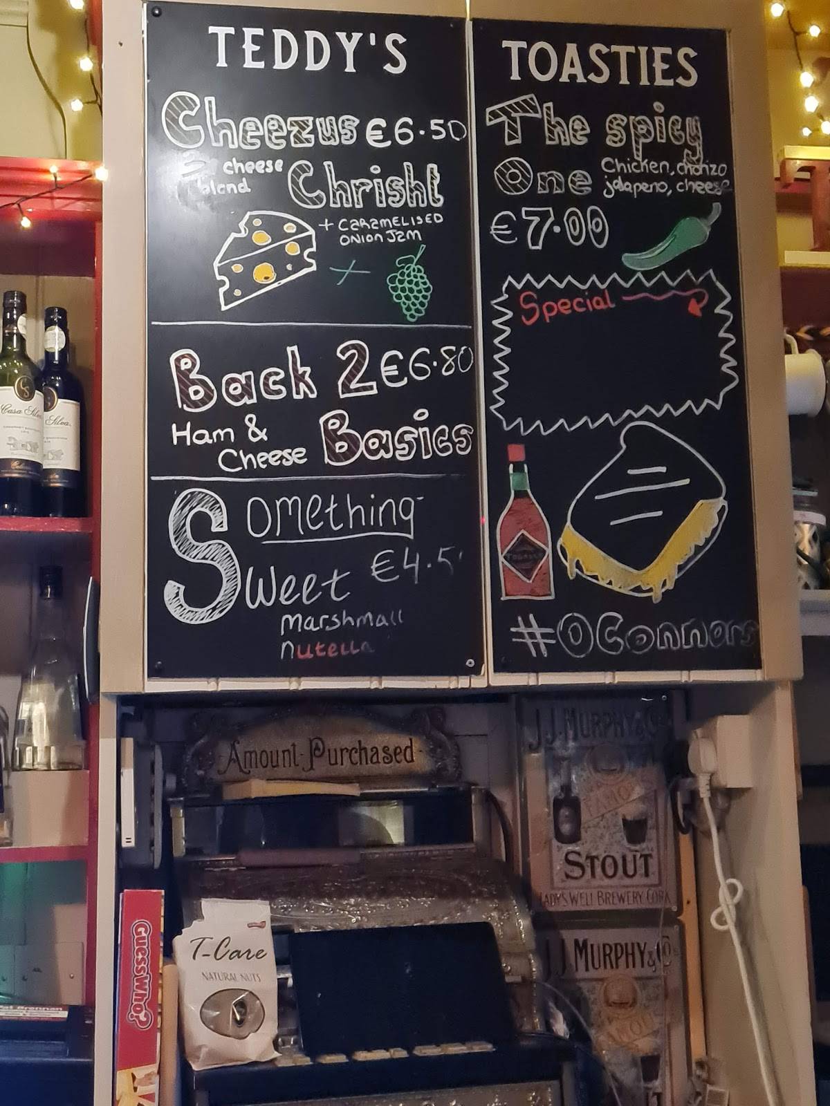 Menu at O'Connors Traditional Pub, Killarney