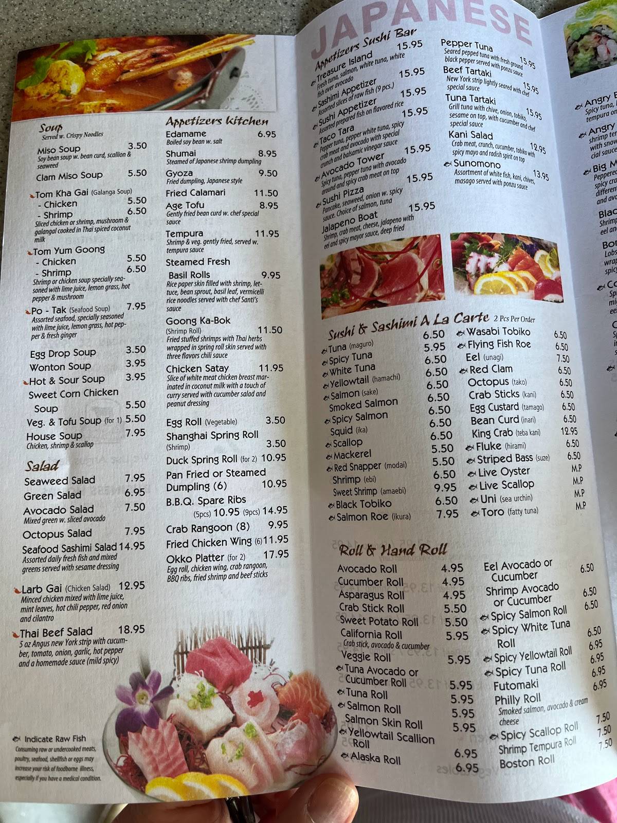 Menu at OKKO Japanese Sushi & Hibachi Restaurant, Hilton Head Island
