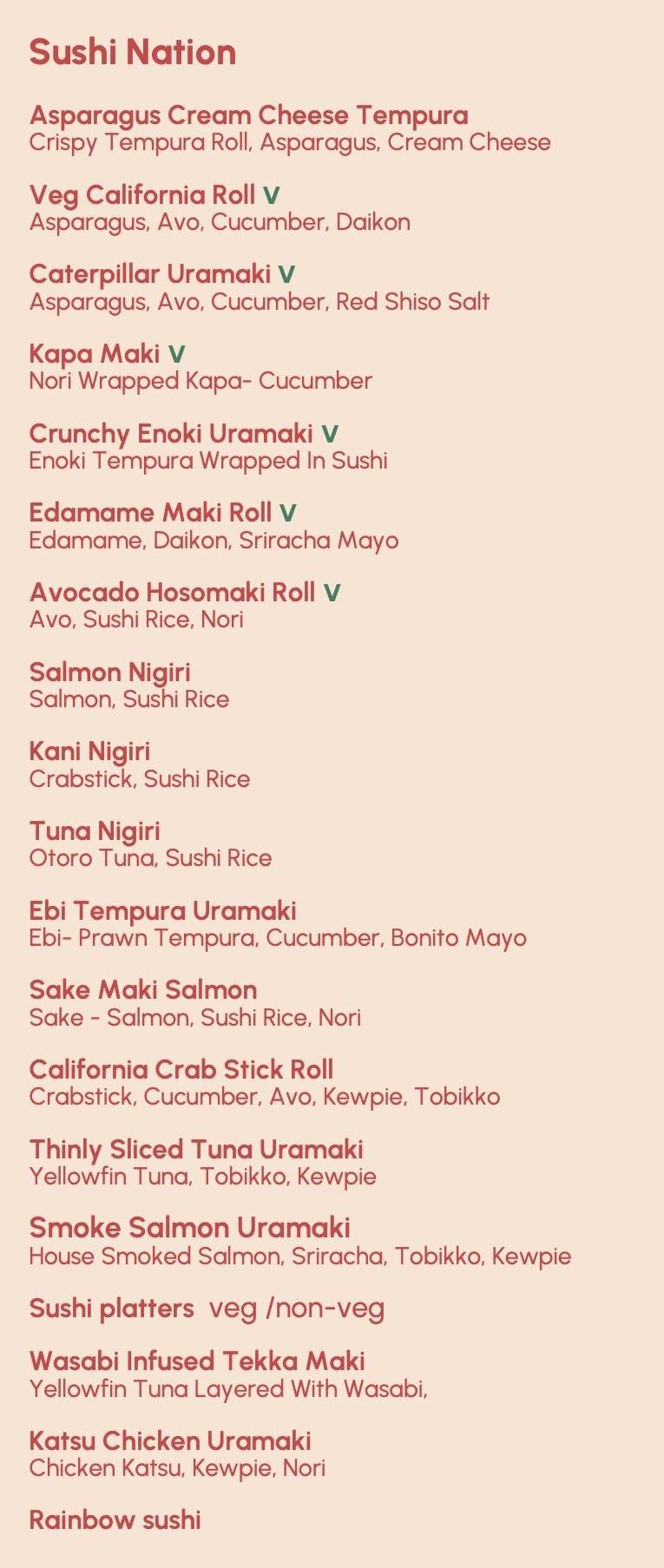 Menu at OSAKA - Truly Asian, Hyderabad