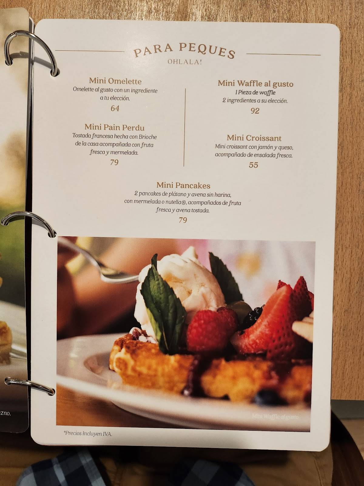 Carta de Ohlala Panadería Bistró Valle Real, Guadalajara