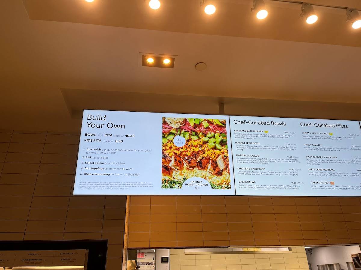 Menu at CAVA restaurant, Oklahoma City, N Pennsylvania Ave