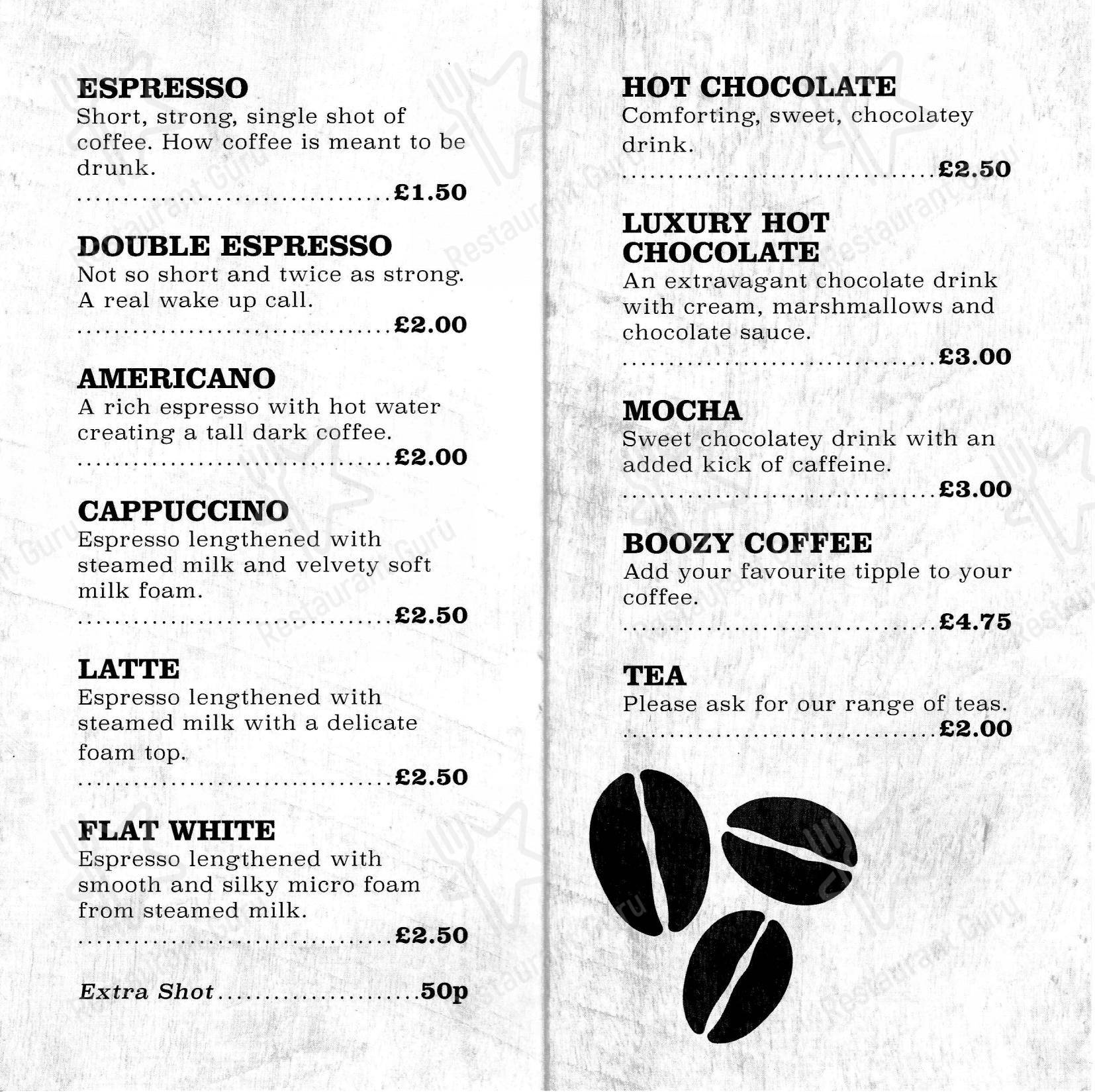 Menu at The Old Inn pub & bar, Mullion