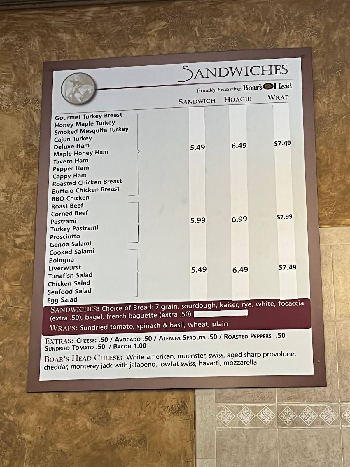Menu at Old Nelson Food Company restaurant, Philadelphia, 701 Chestnut St