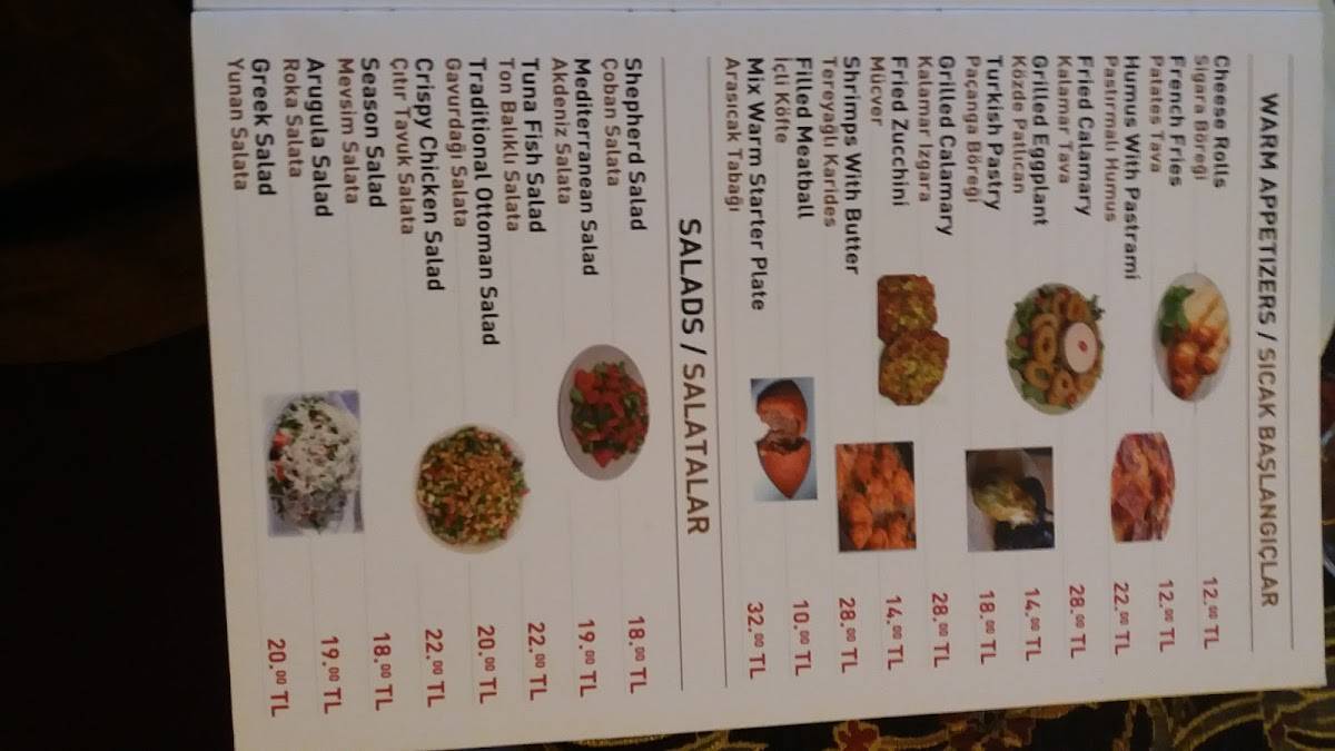 Menu at Old Ottoman Cafe & Restaurant, Istanbul, Cağaloğlu Hamamı Sk ...