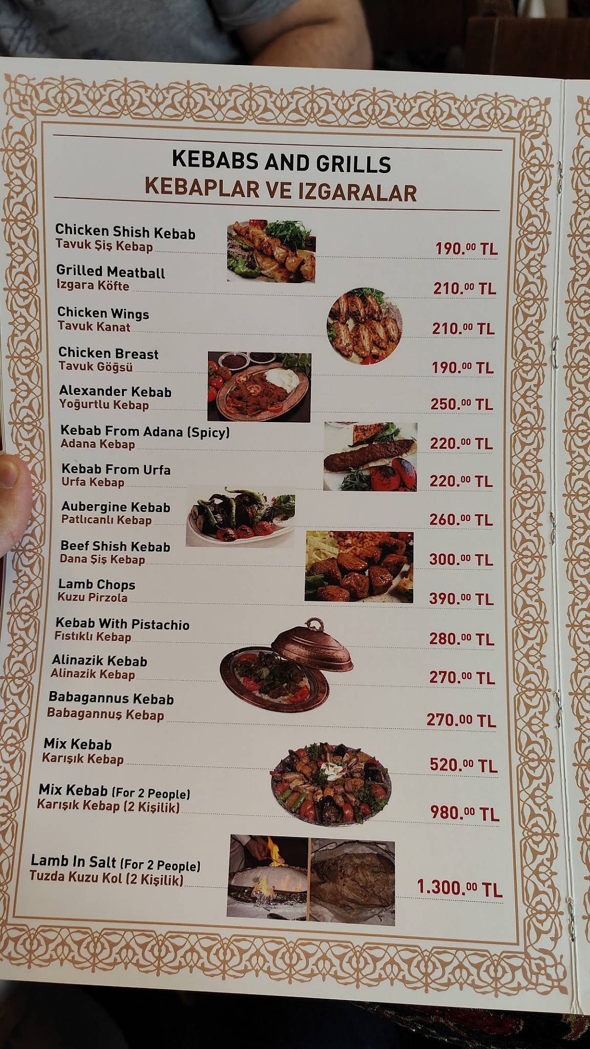 Menu at Old Ottoman Cafe & Restaurant, Istanbul, Cağaloğlu Hamamı Sk ...