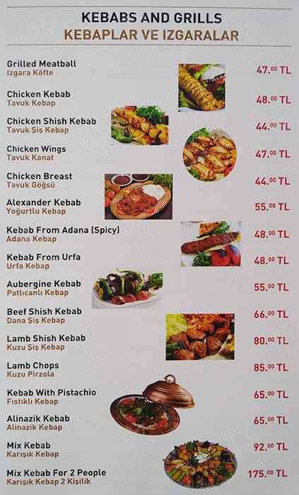 Menu at Old Ottoman Cafe & Restaurant, Istanbul, Cağaloğlu Hamamı Sk ...