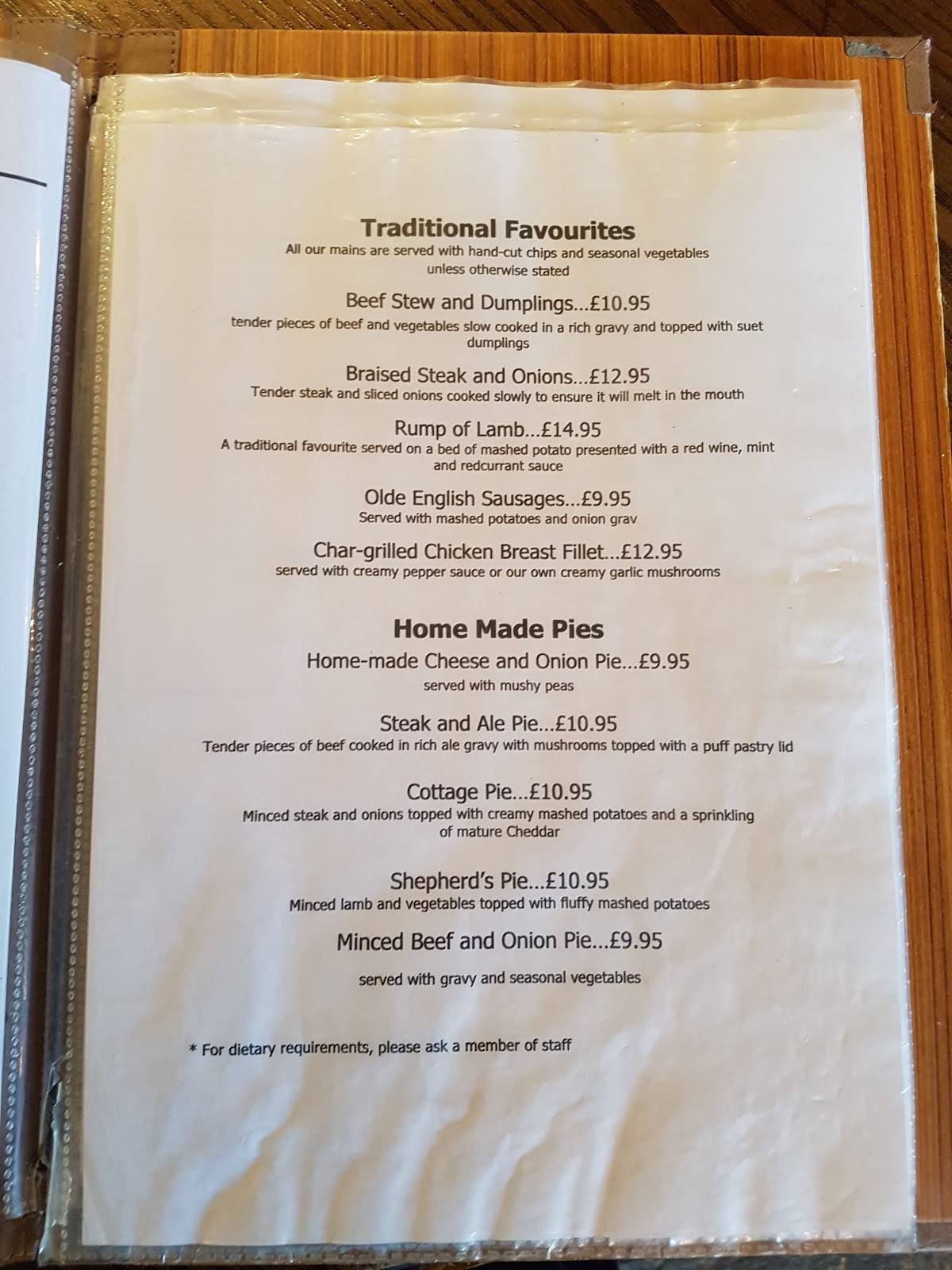 Menu at The Black Ladd pub & bar, Oldham