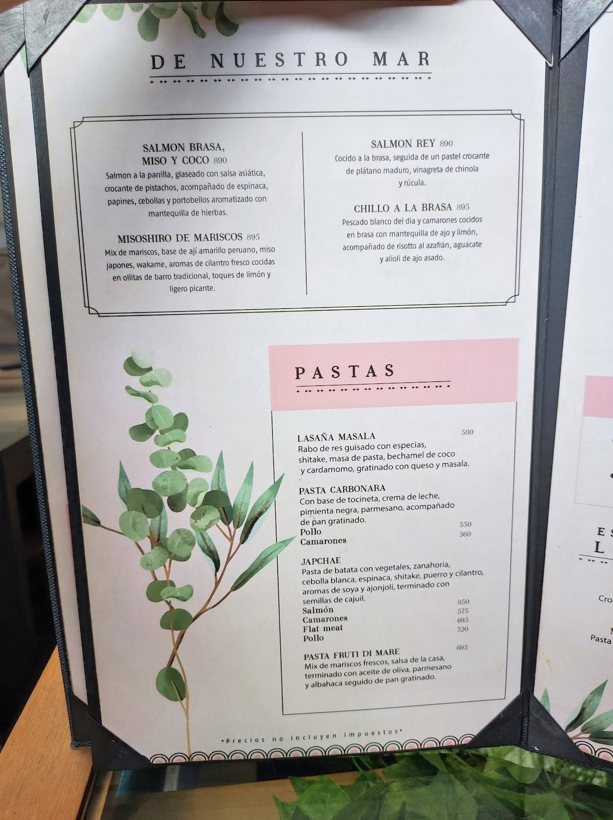 Carta del restaurante Oli's Room, Santiago De Los Caballeros, Calle Primera