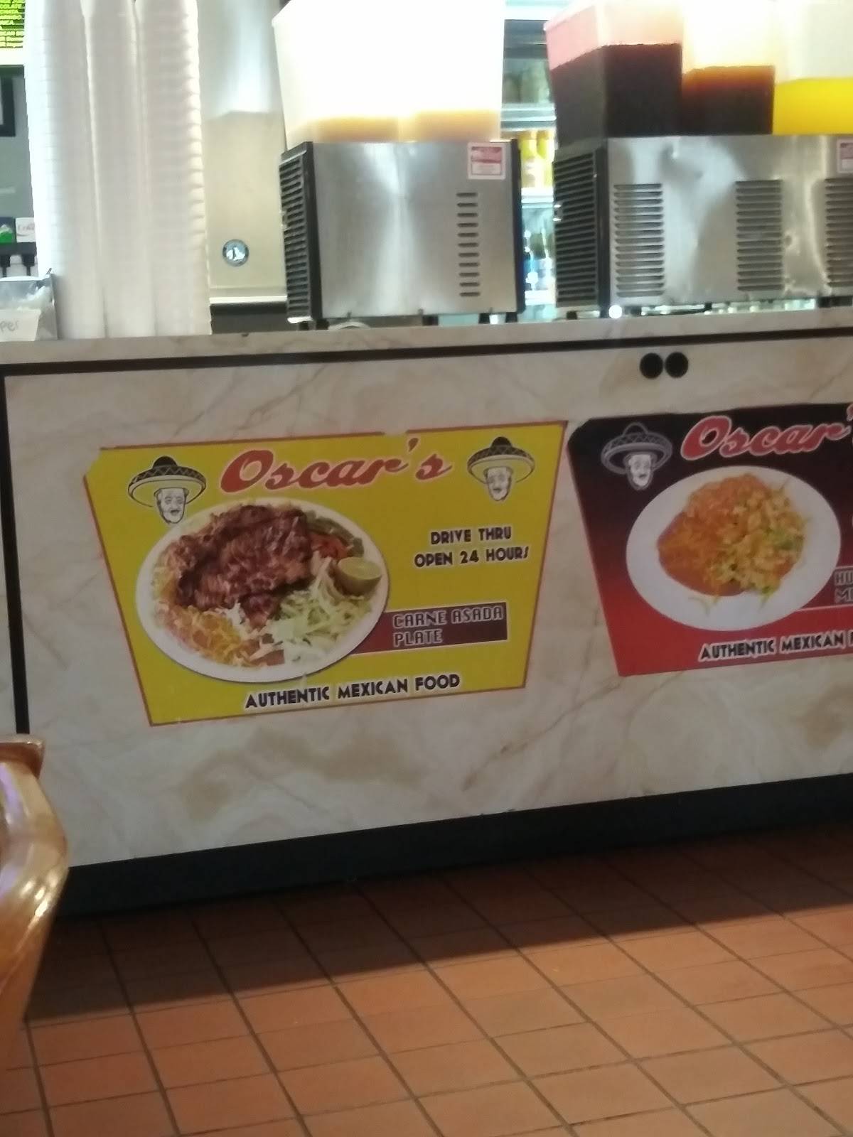 Menu at Oscar's Mexican Food restaurant, San Marcos