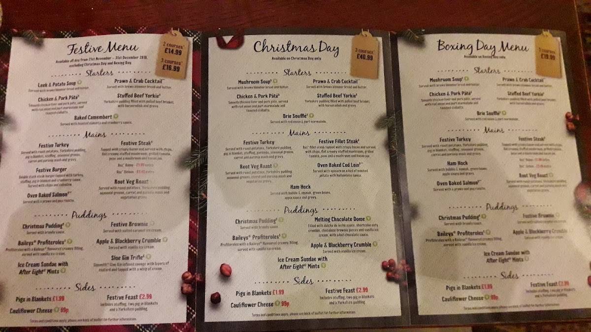 Menu at Oswalds Cross Table Table restaurant, Oswestry