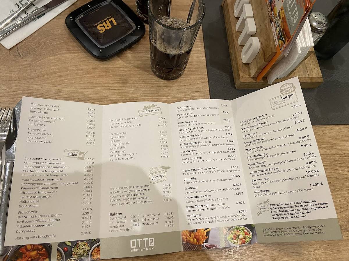Speisekarte von Otto - Imbiss am Markt pub & Bar, Rees
