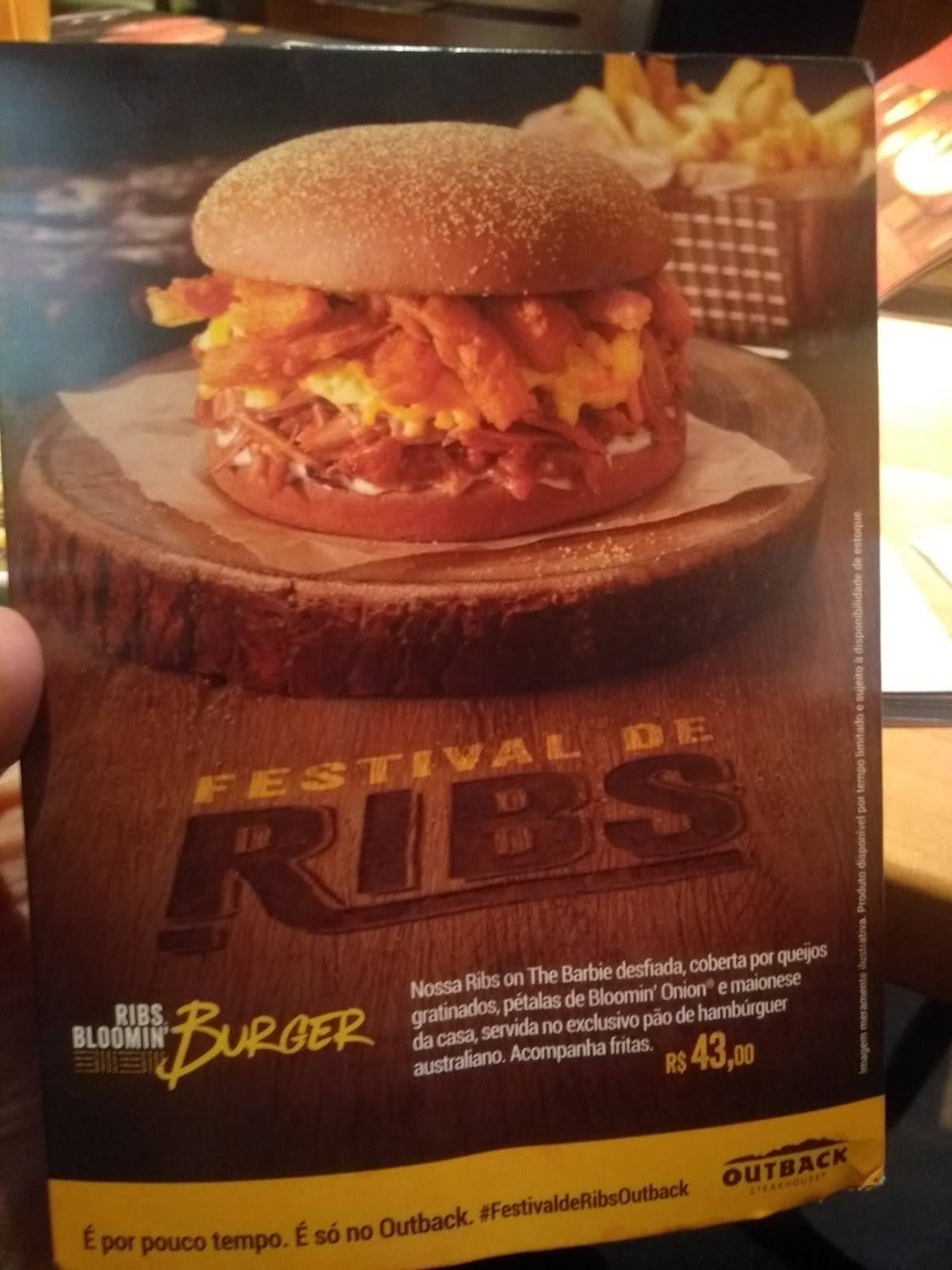 Menu em Outback Steakhouse, Curitiba, Shopping Curitiba - Largo Curitiba
