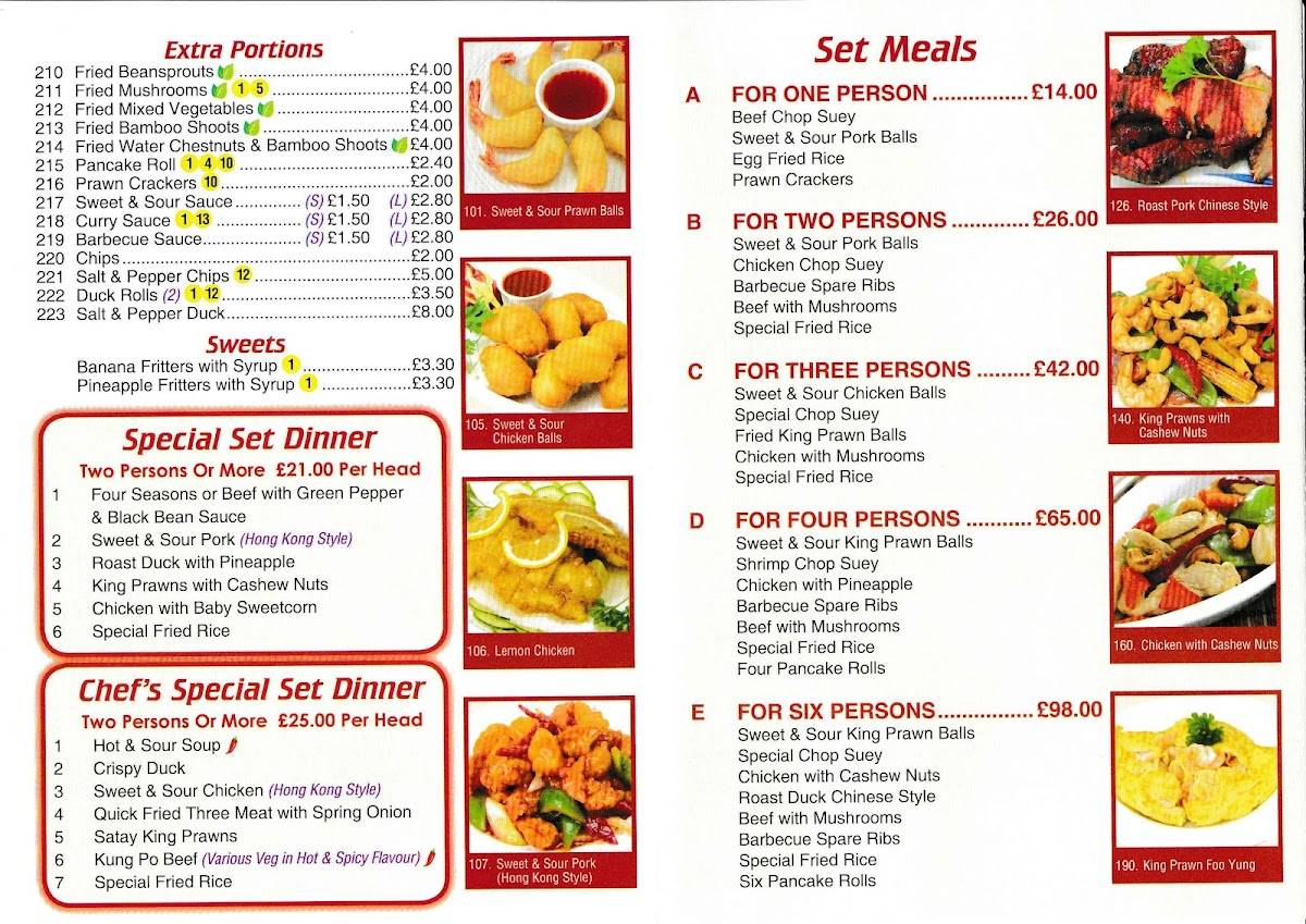 Menu at PO Lee fast food, Hook, High St