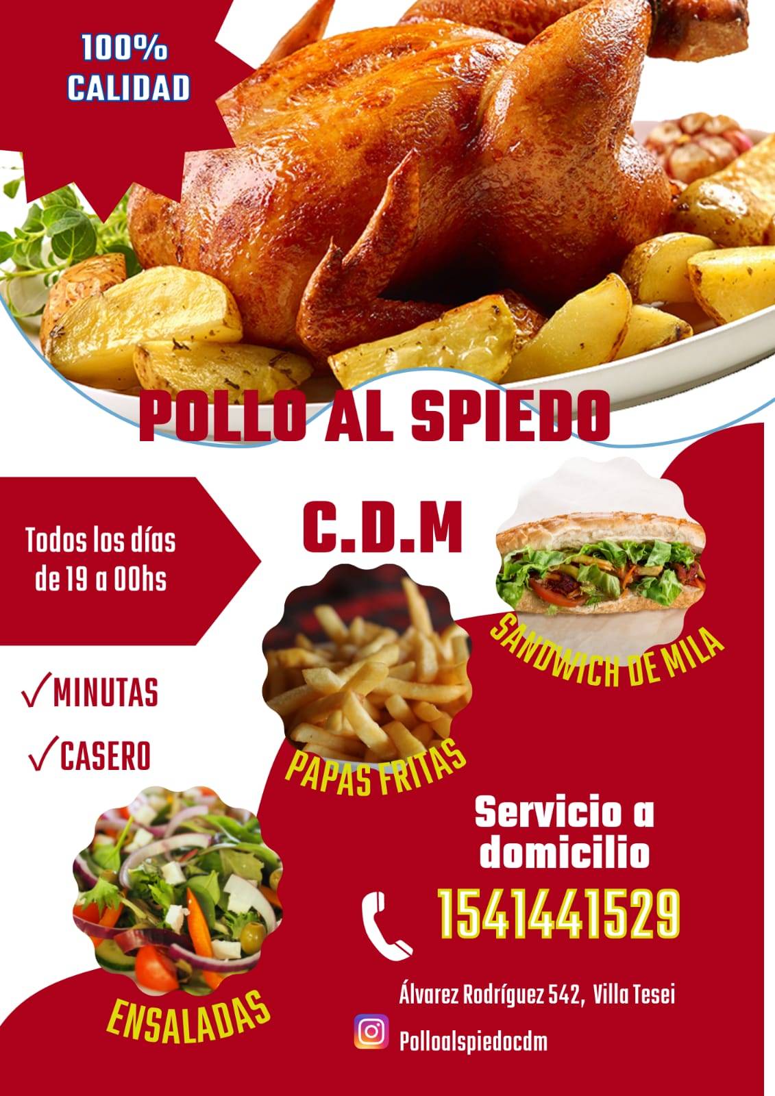 Carta del restaurante POLLO AL SPIEDO CDM, Hurlingham