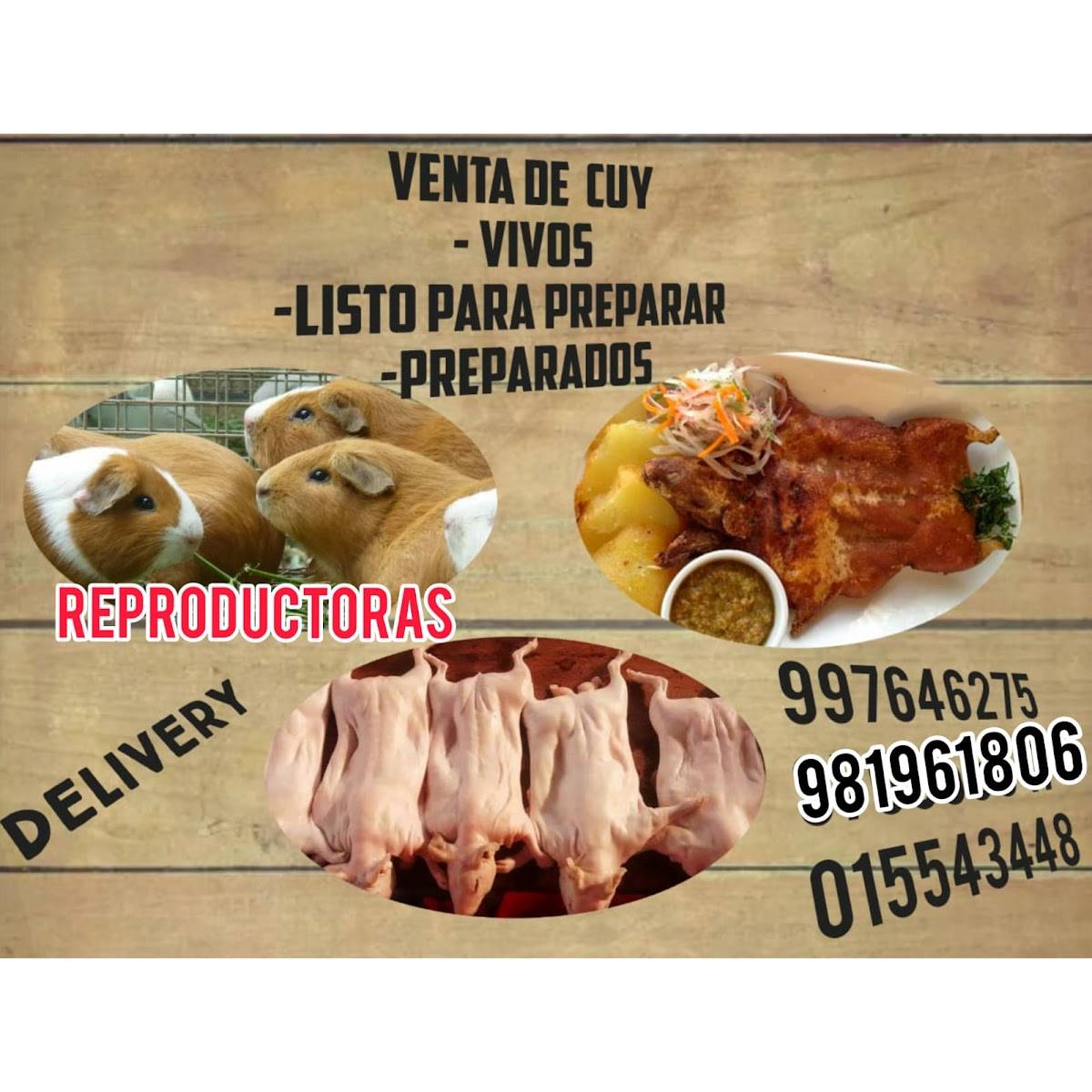 Menu at PUNTO CUY restaurant, San Martín de Porres