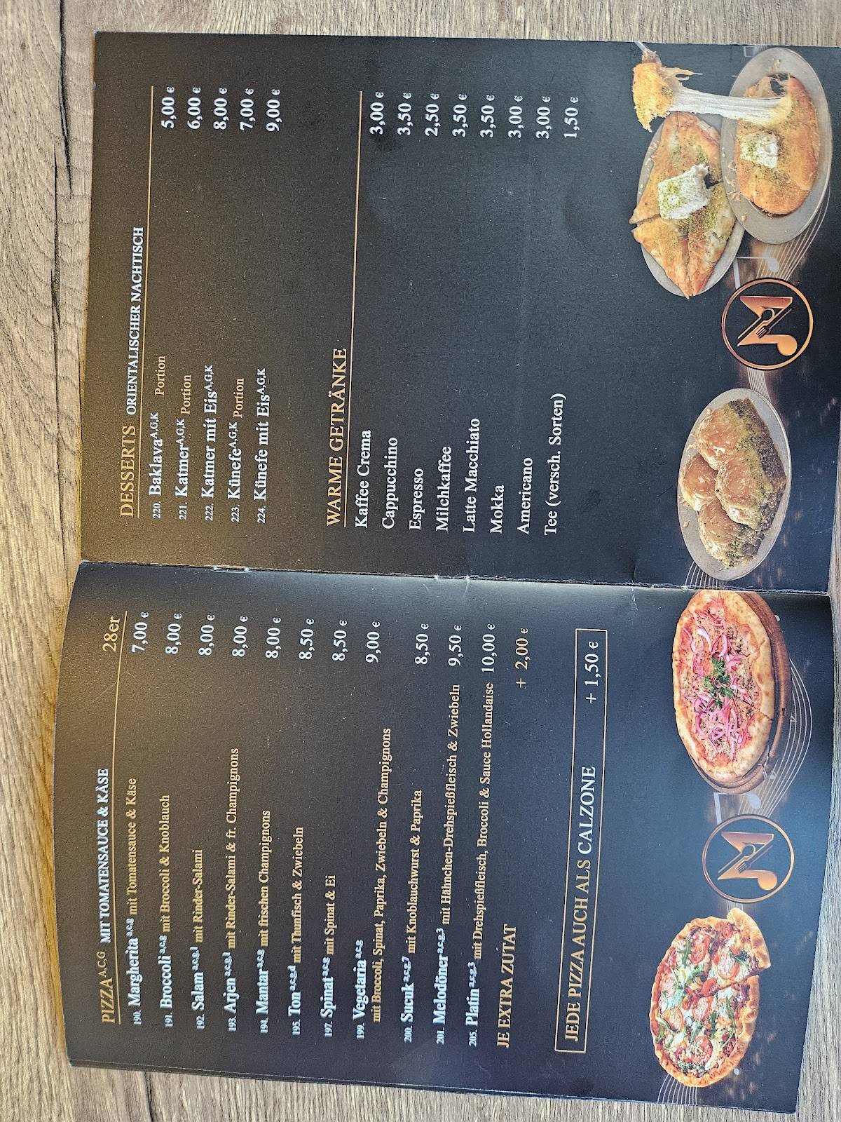 Speisekarte von Restaurant Melody Holzkohlegrill, Paderborn