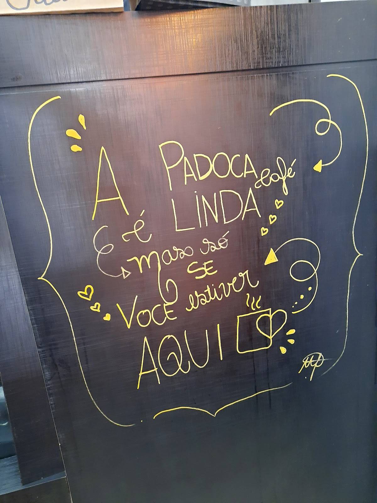 Menu at Padoca Café, Blumenau