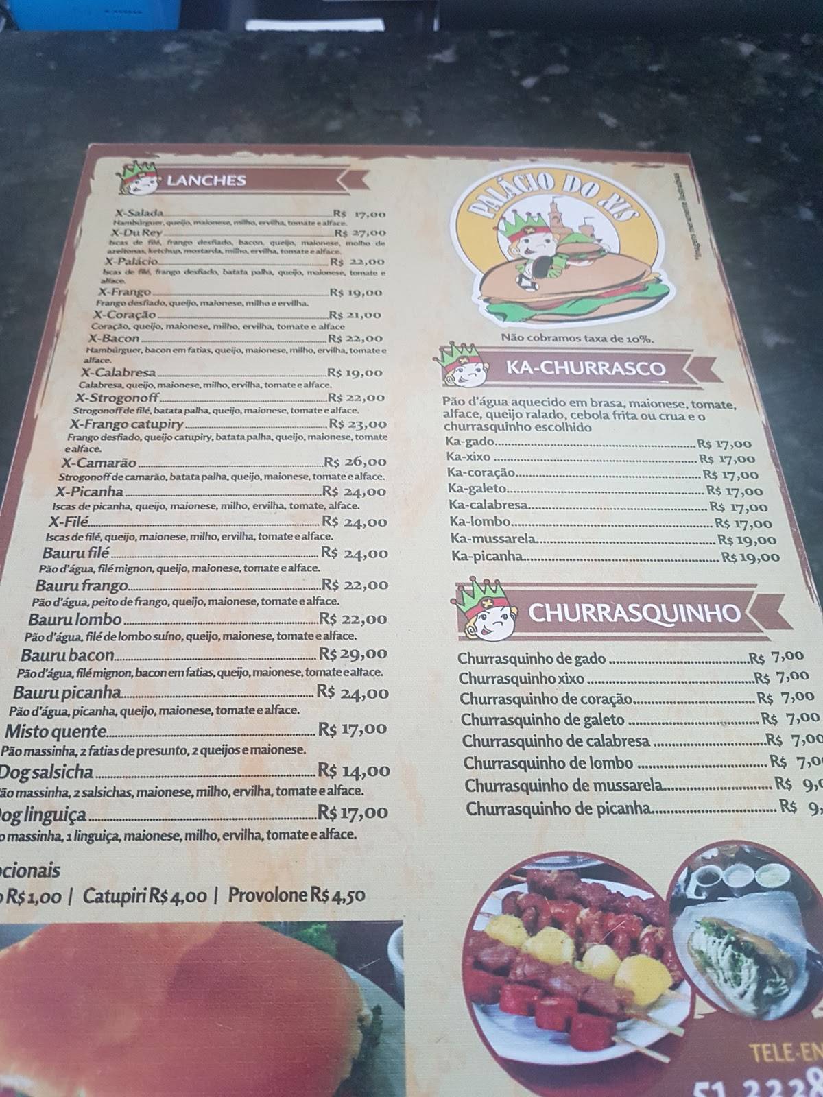 Menu em Palácio do Xis restaurante de fast food, Porto Alegre, 1105 - 3