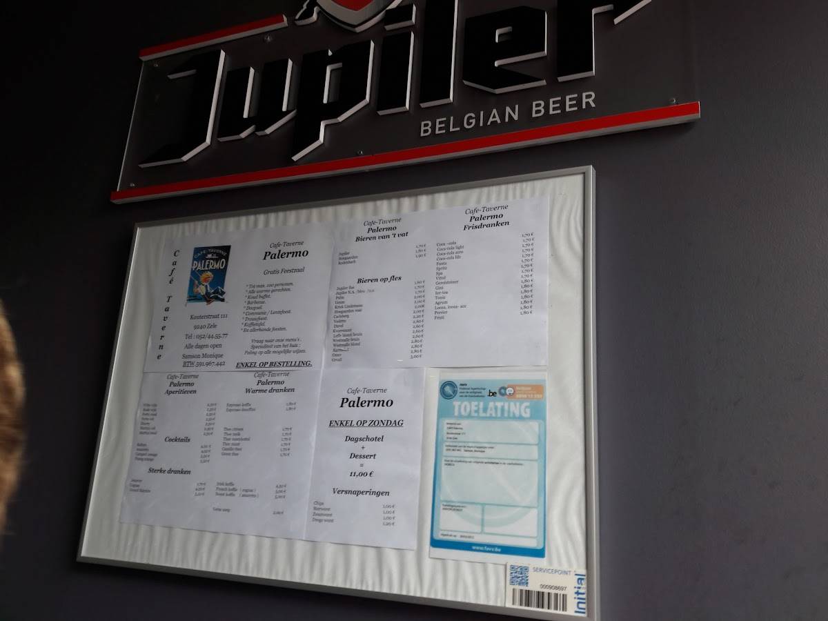 Menu at Palermo, Zele