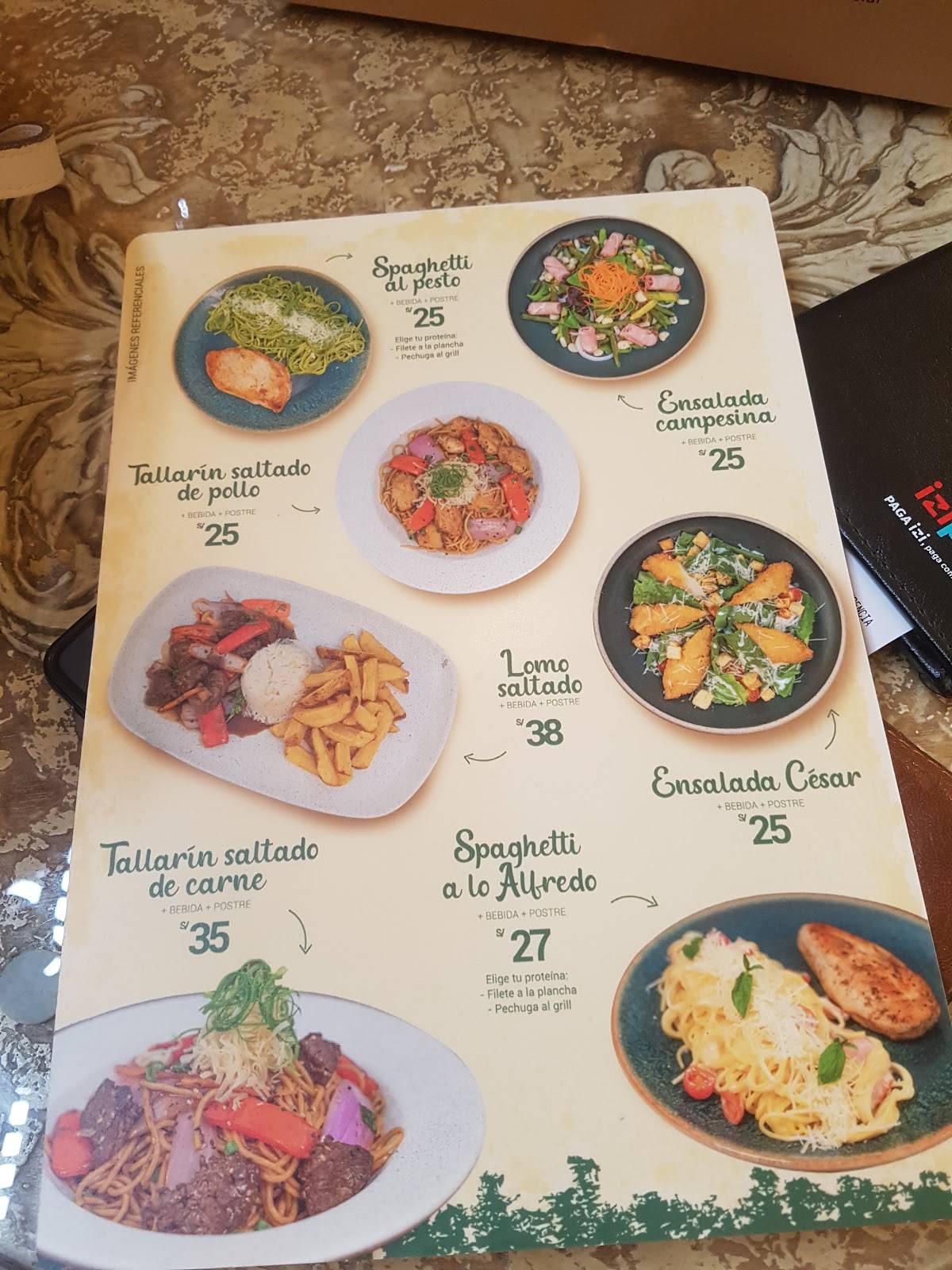 Carta de Pancho Fierro Café Bar, Lima, Jirón de la Unión 1066