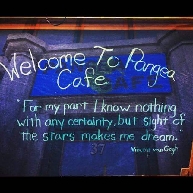 Menu at Pangea Cafe, Waconia, 37 W 1st St