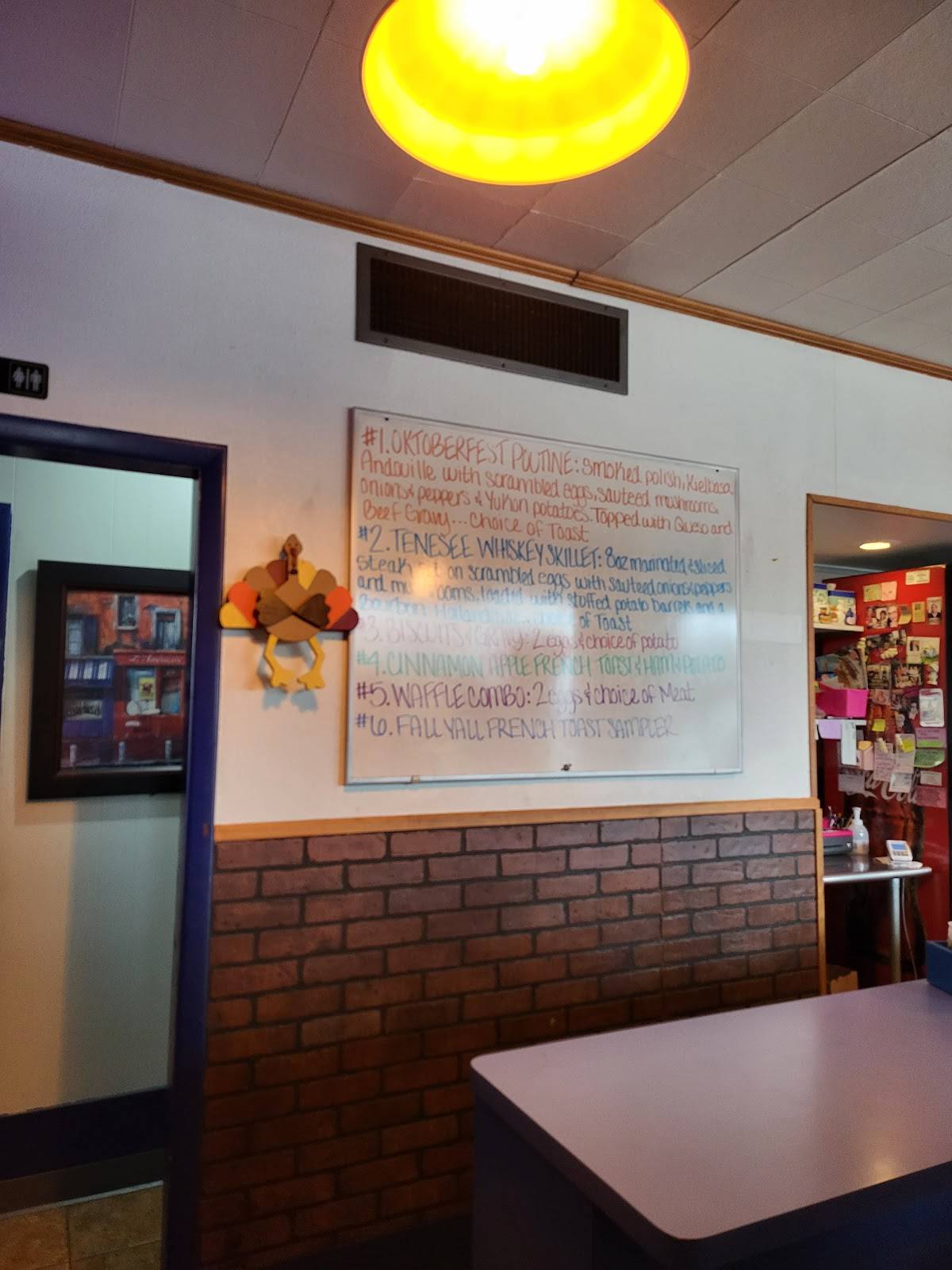 Menu at Papa's Cafe, Minneapolis