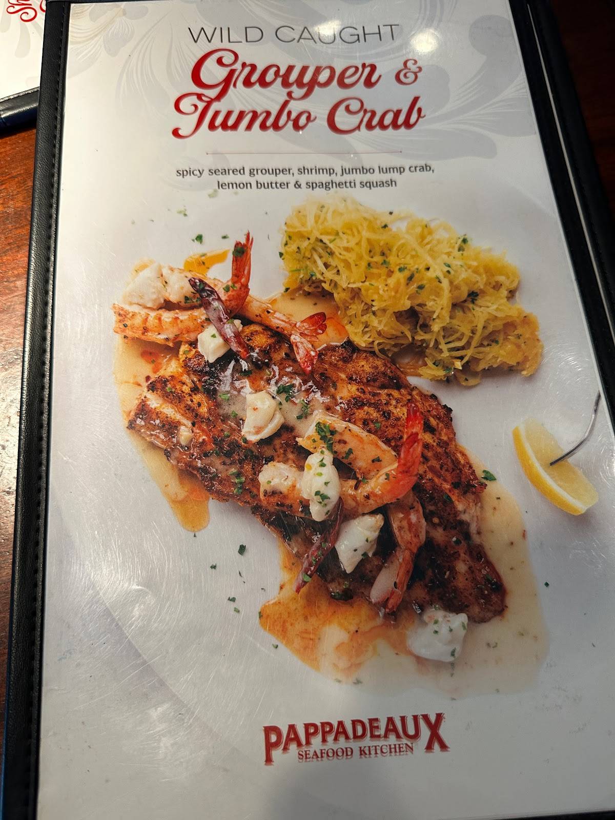 Menu at Pappadeaux Seafood Kitchen pub & bar, Pharr, W Expy 83