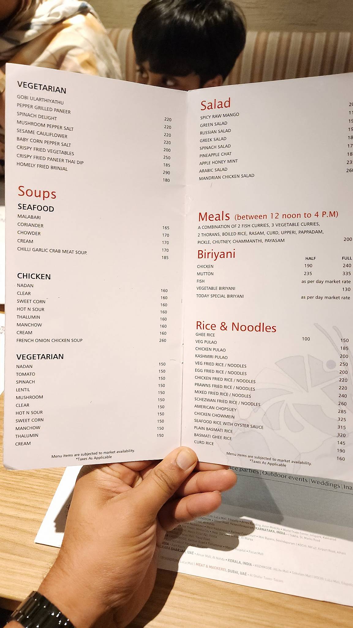Menu at Paragon Restaurant, Kozhikode, Kannur Rd