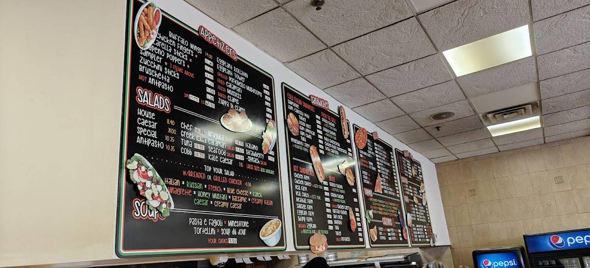 Menu at Anthony Francos pizzeria, Paramus
