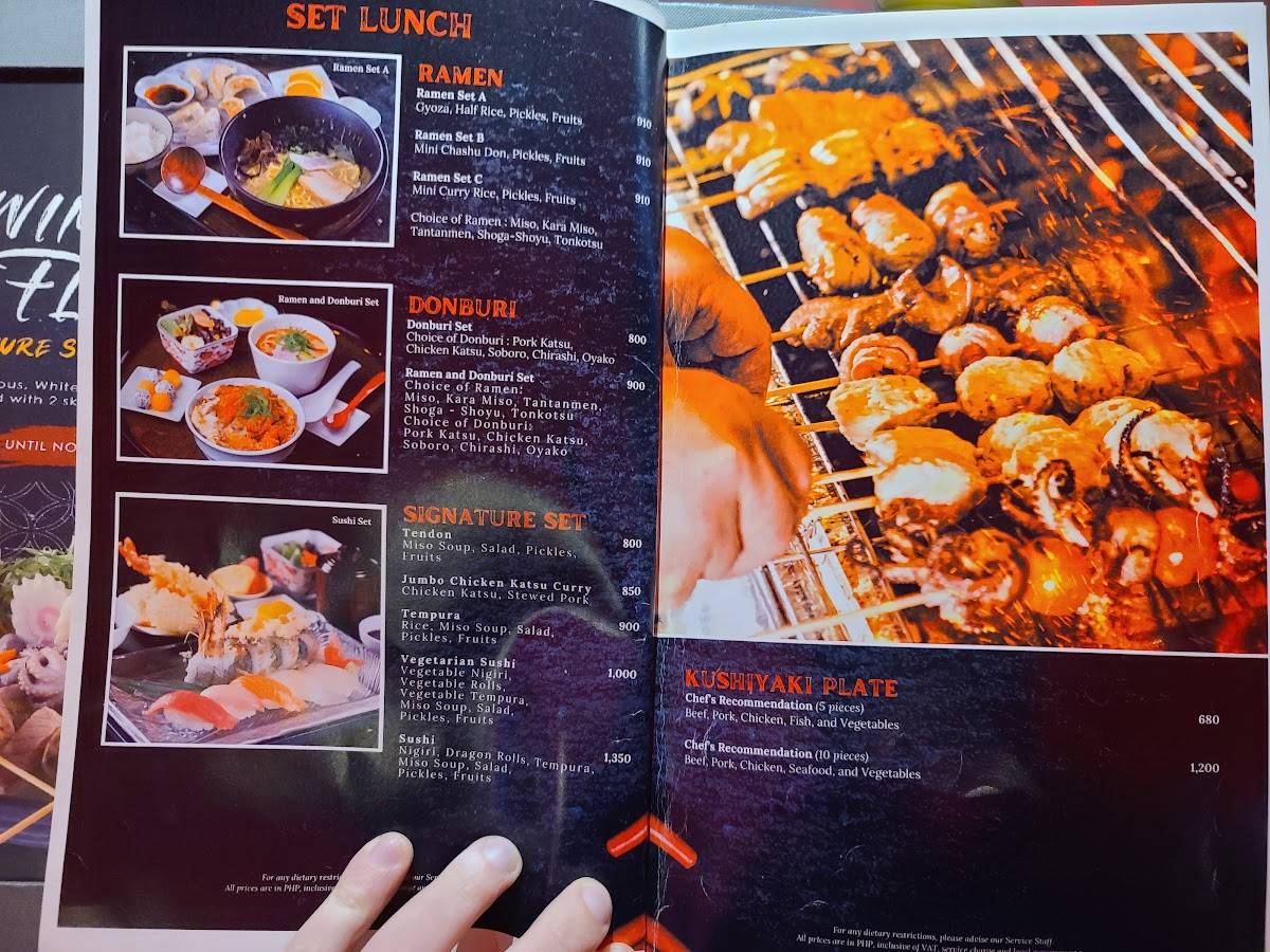 Menu at 炎舞 ENBU restaurant, Philippines, Okada Manila