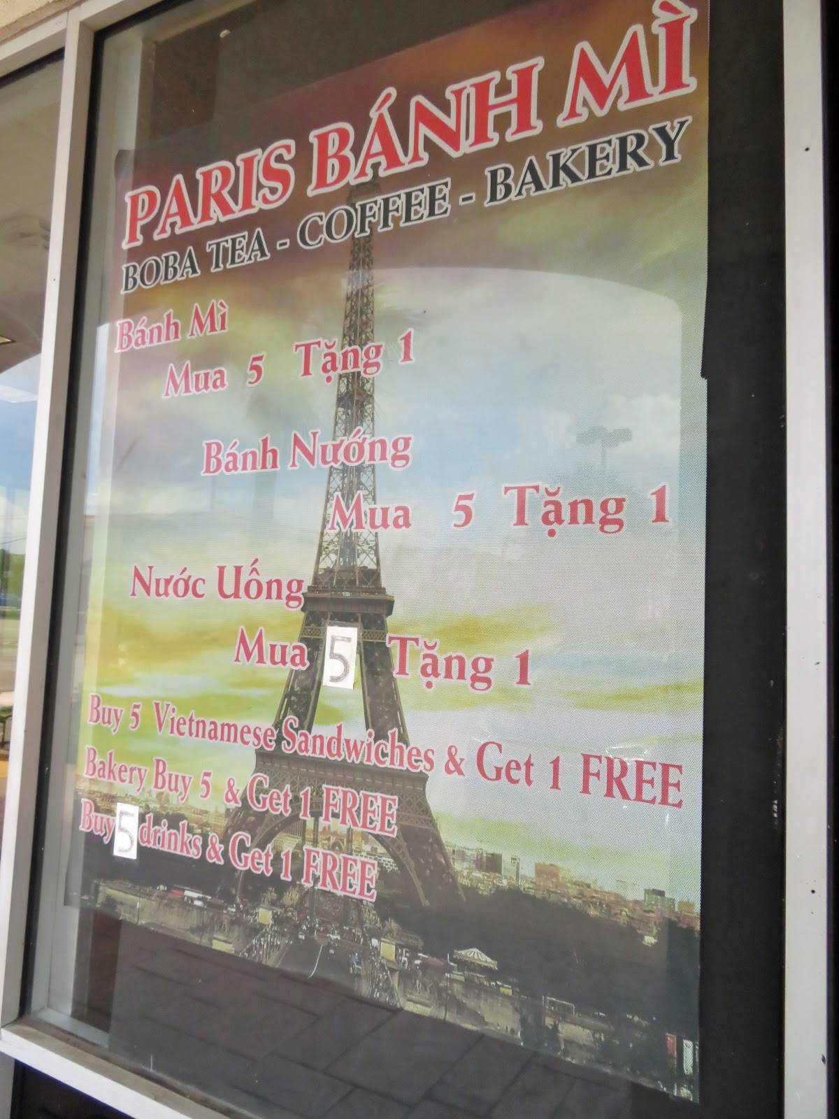 Carta del restaurante Paris Banh Mi Pho Pearland, Pearland