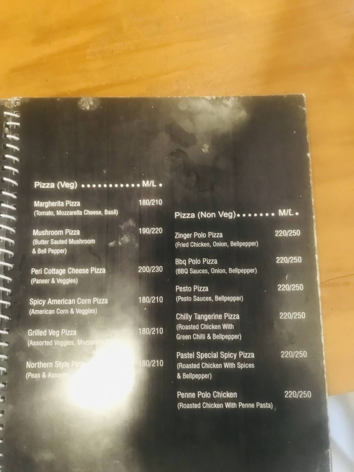 Menu at Pastel Bakes, Palakkad