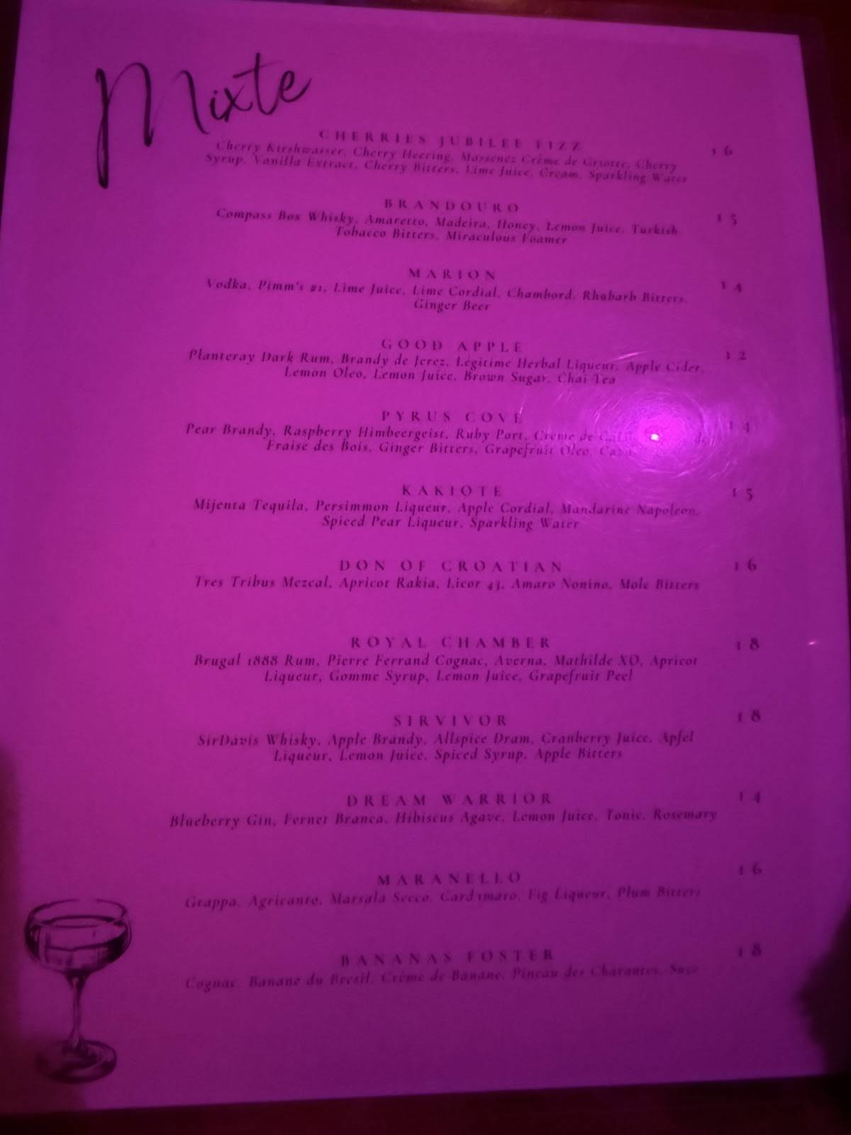 Menu at Pastiche pub & bar, San Antonio