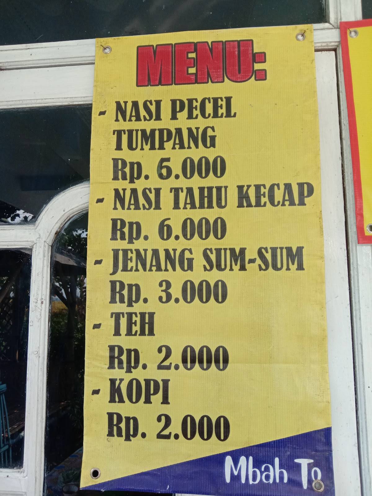 Carta del restaurante Pecel Kediri MEWAH "MEpet saWAH", Kencong