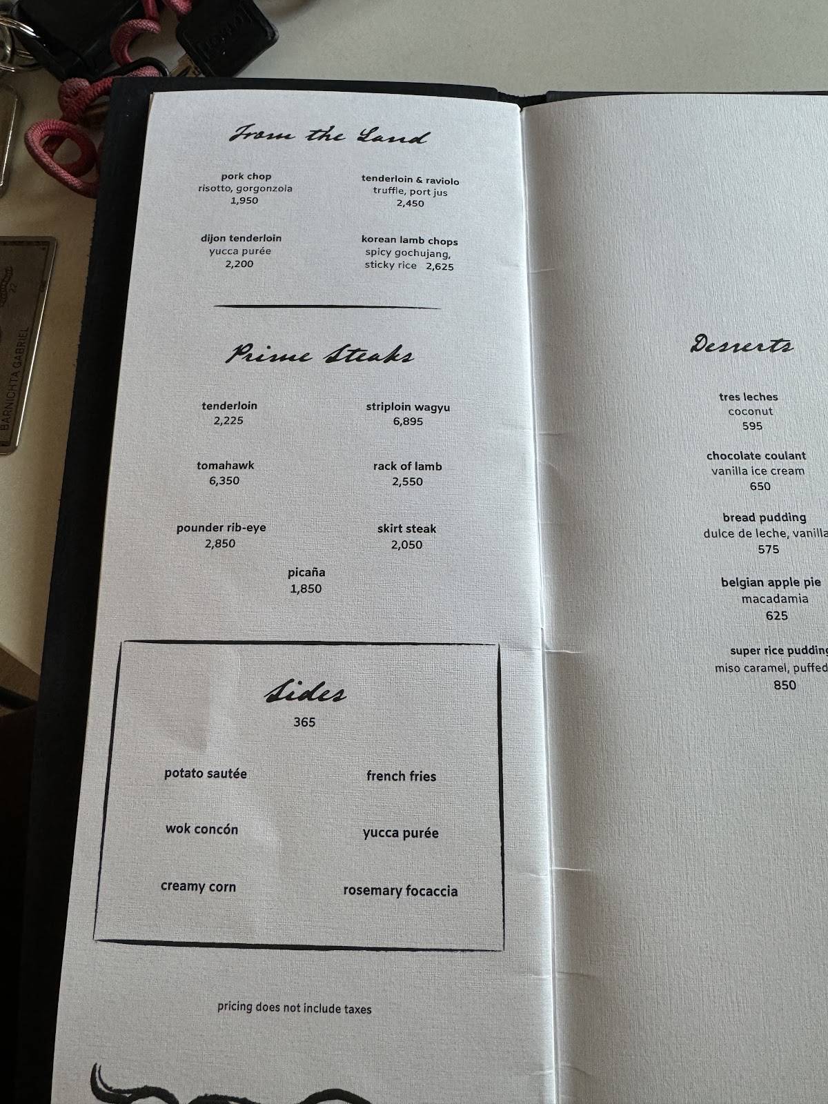 Menu at Peperoni Restaurante, La Romana
