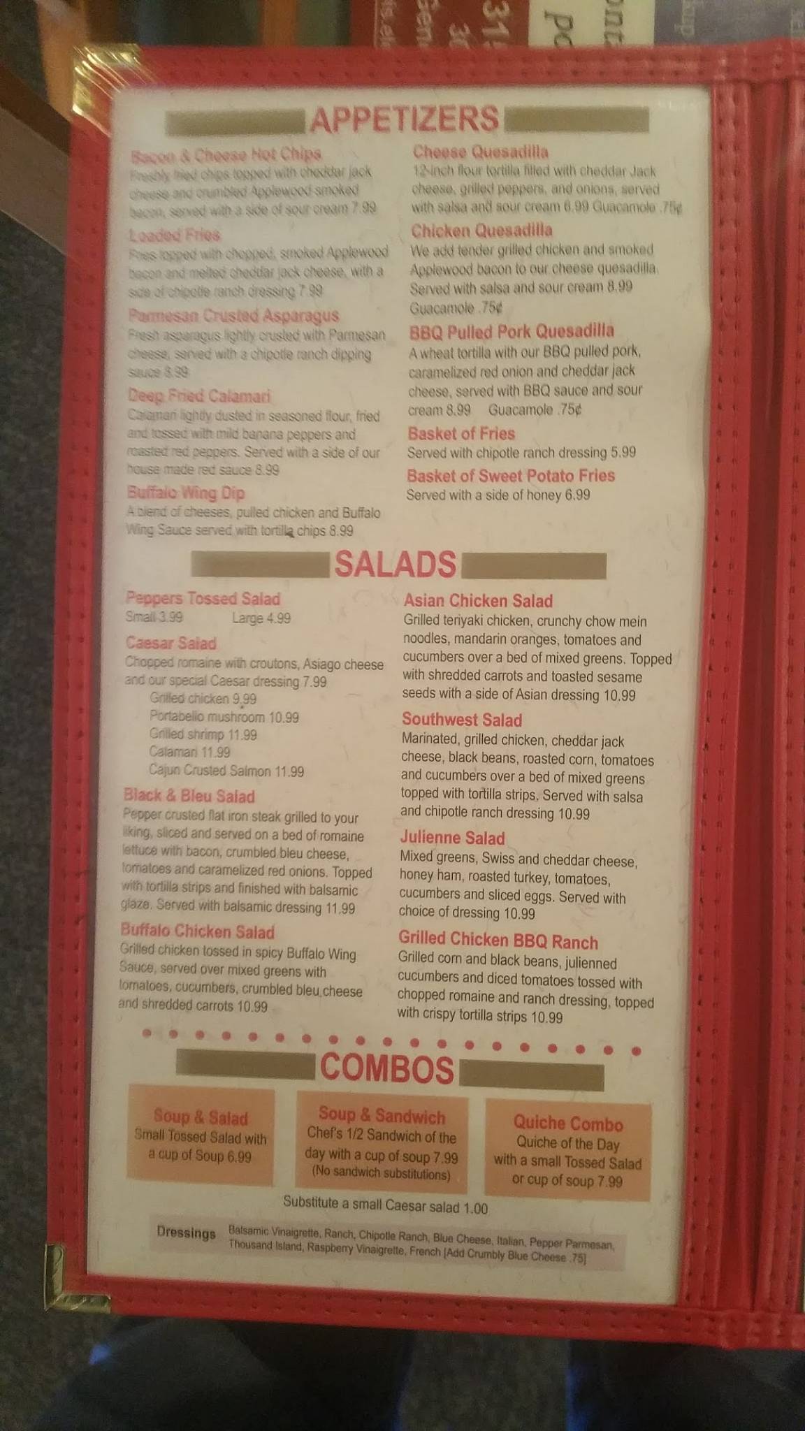Menu at Peppers Family Restaurant, Canandaigua