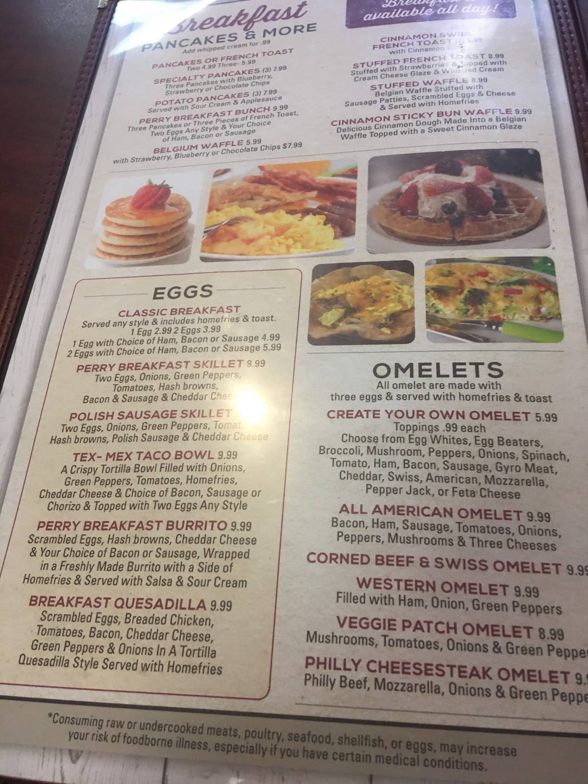 Menu at Perry Family Restaurant, Painesville